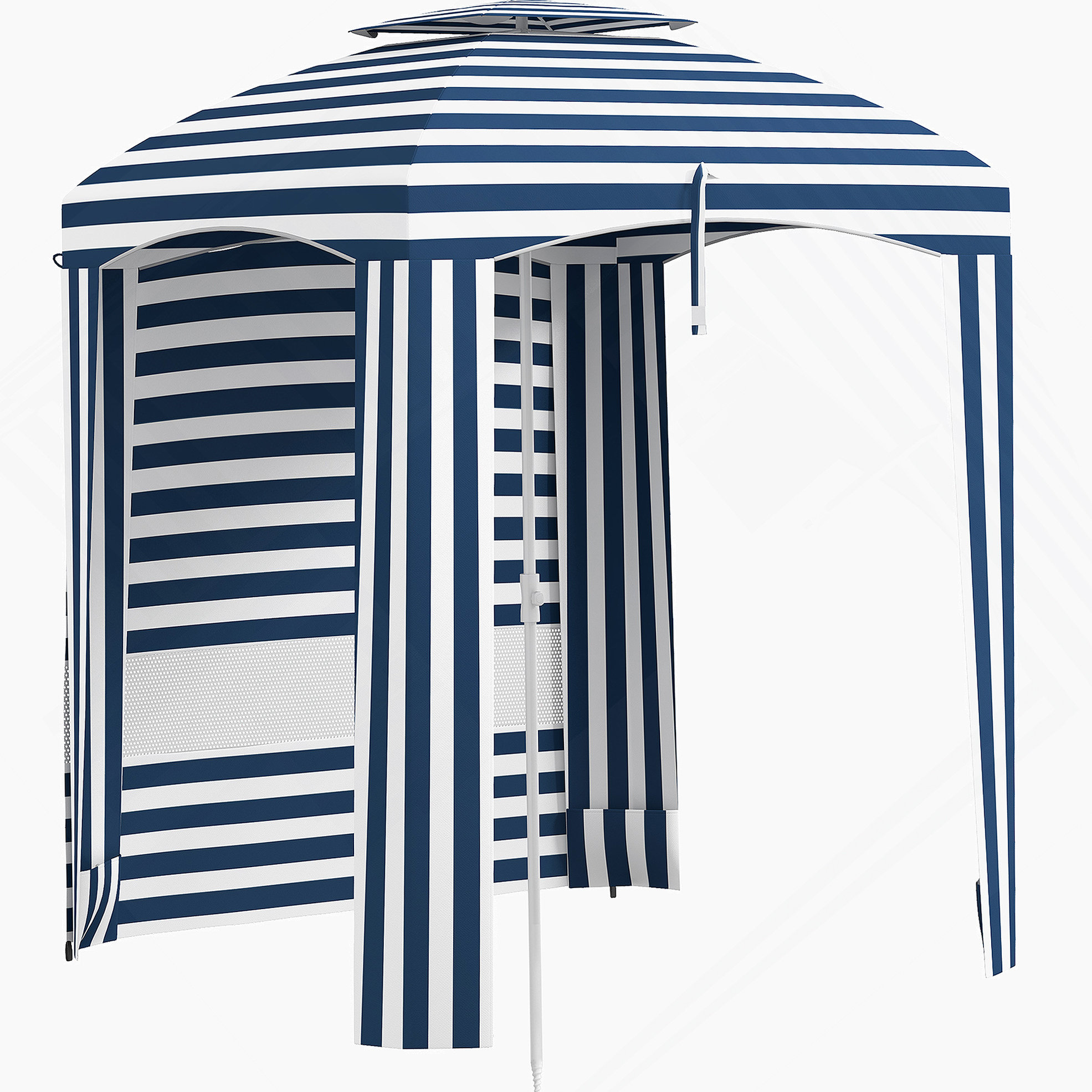 Breakwater Bay Outsunny 5.8' X 5.8' Portable Beach Umbrella With Double ...