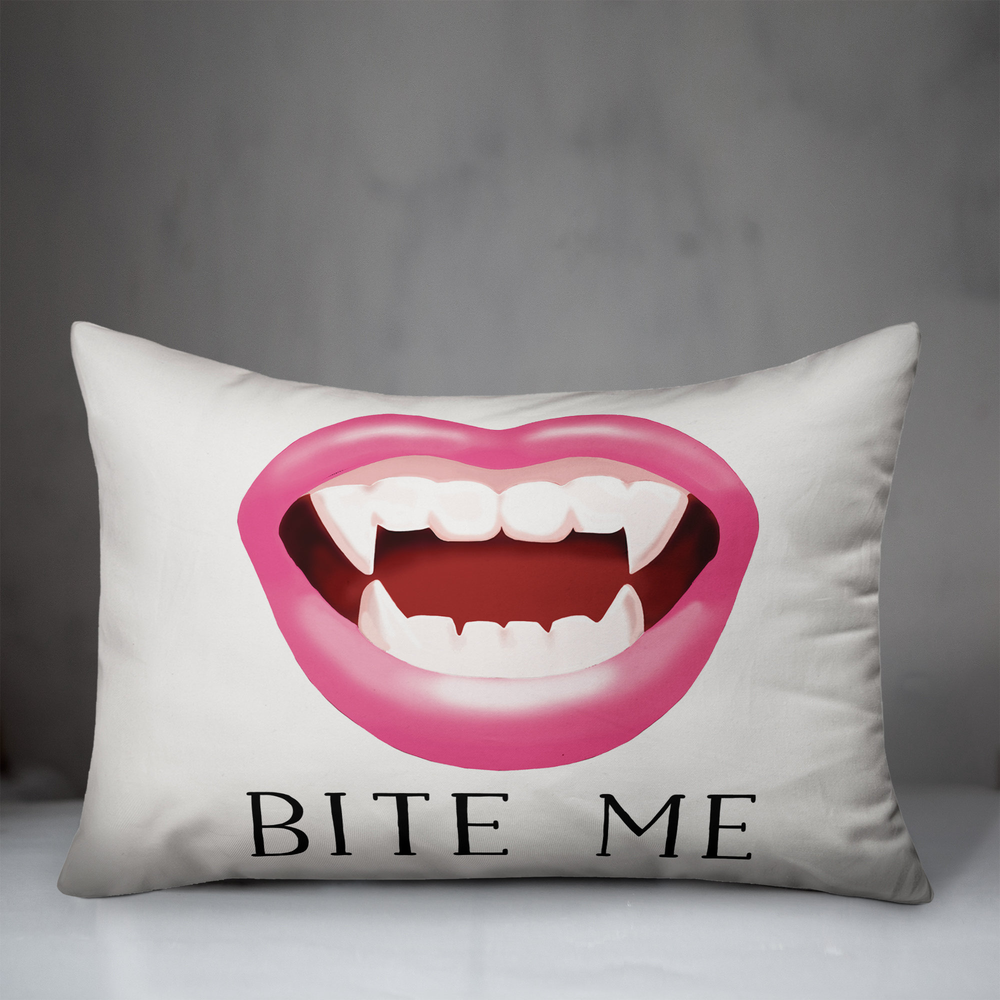 Designs Direct Creative Group Bite Me Vampire Rectangular Pillow Cover ...