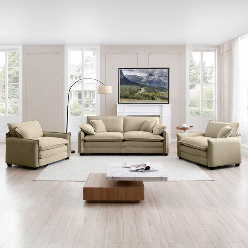 Latitude Run® Kaoruko Luxurious And Sophisticated Sofa Set With Soft ...