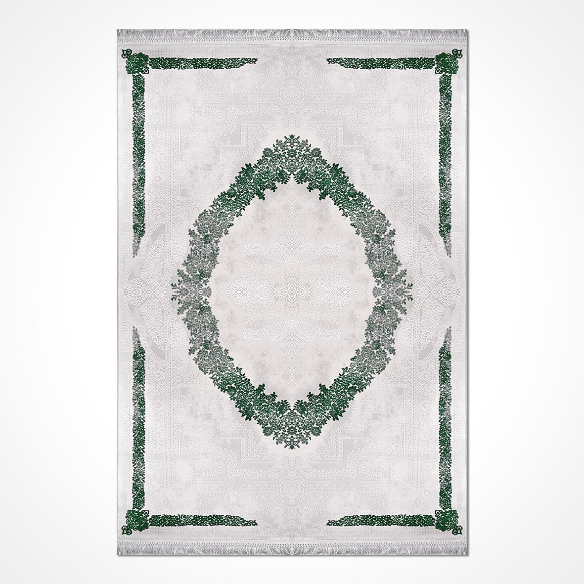 Bungalow Rose Acosta Amora White Medallion Rayon From Bamboo Machine ...