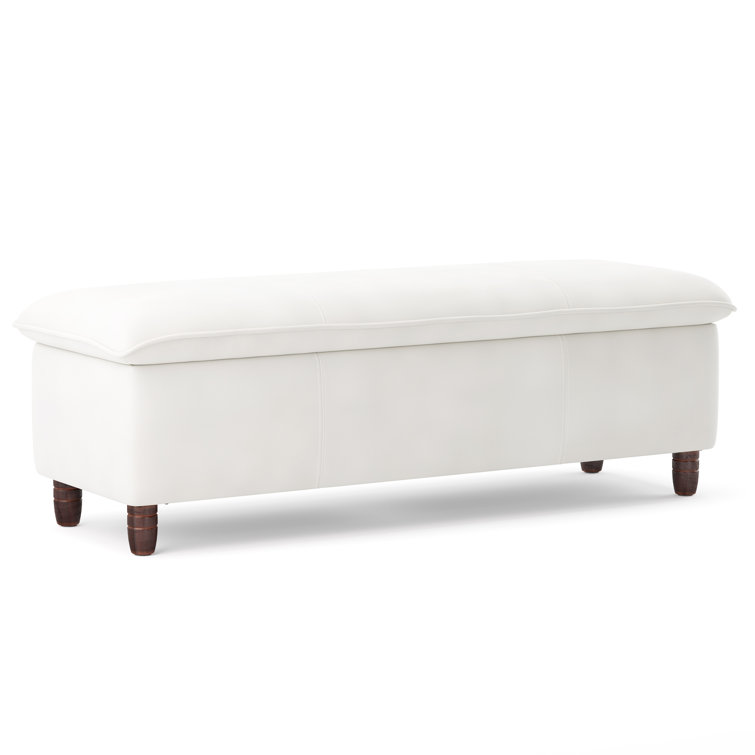 Wade Logan® Breeanna Faux Leather Upholstered Storage Bench & Reviews ...