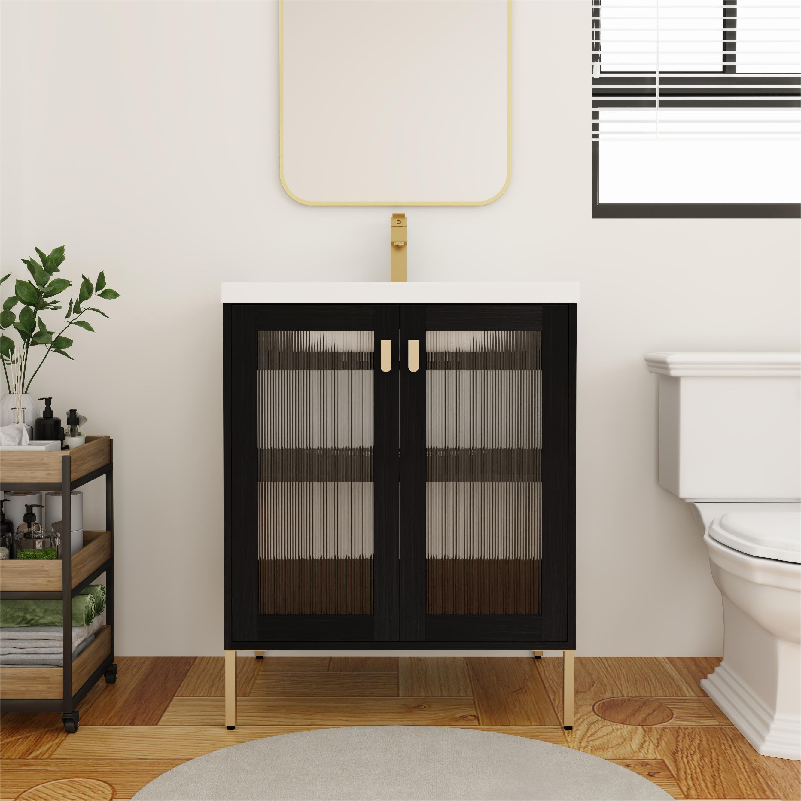 Mercer41 Izaaz 27.83'' Single Bathroom Vanity with Ceramic Top ...