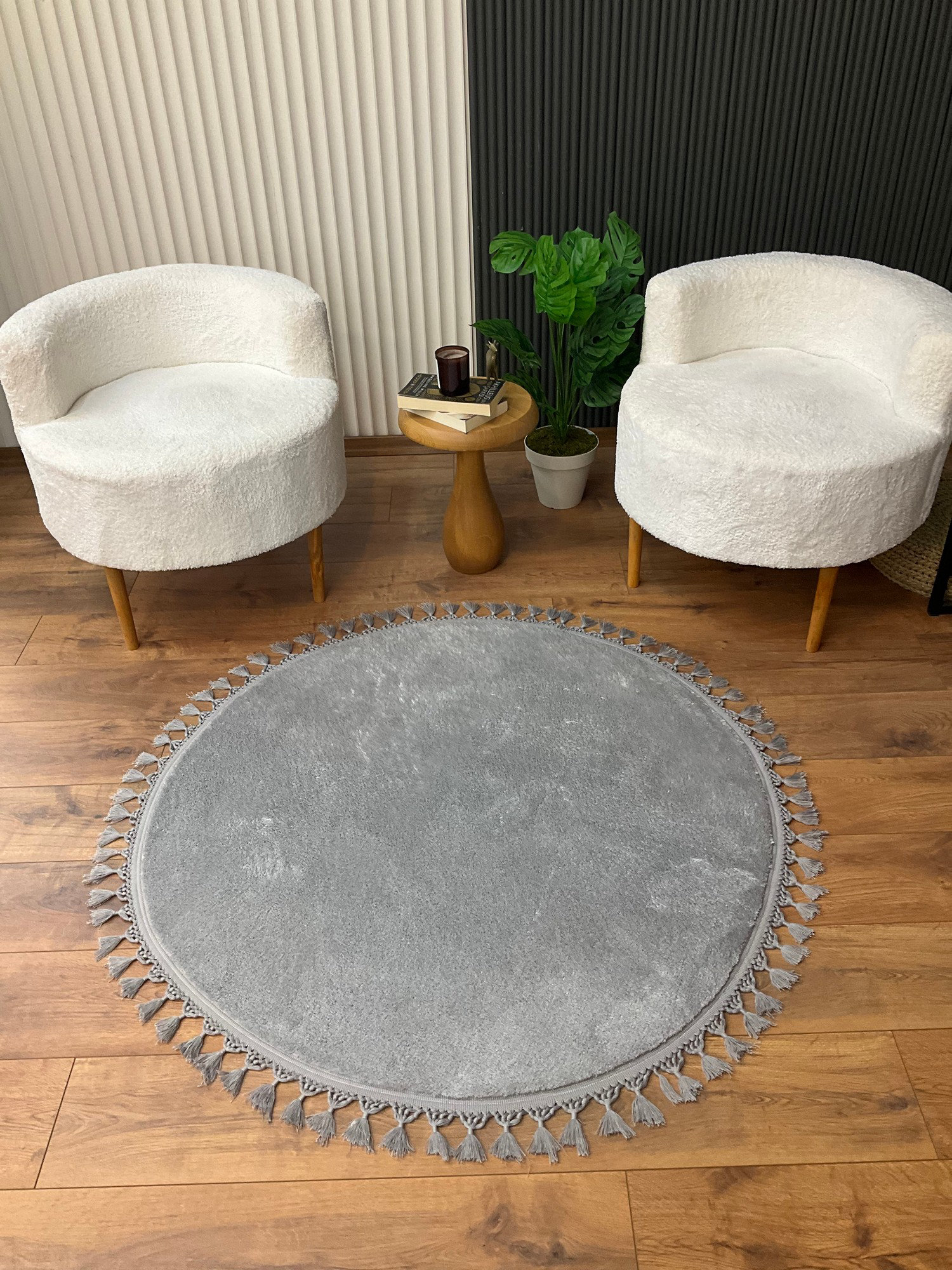 Mercer41 Round Dobney Area Rug with Non-Slip Backing | Wayfair