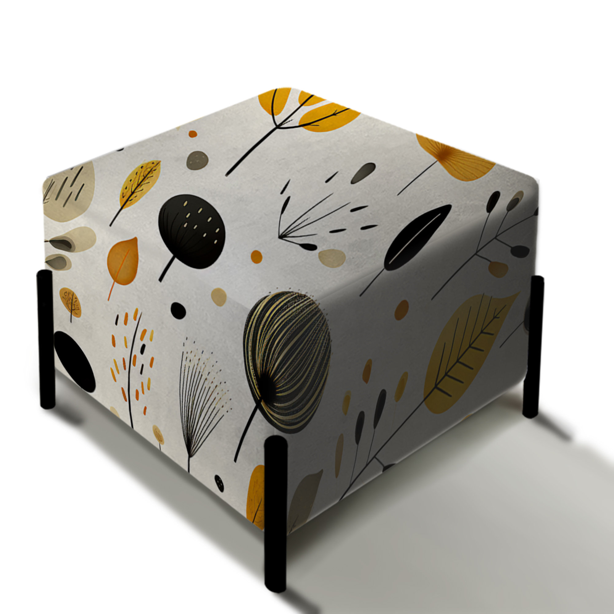 Design Art Mcm Minimalist Revival - Midcentury Square Ottoman | Wayfair