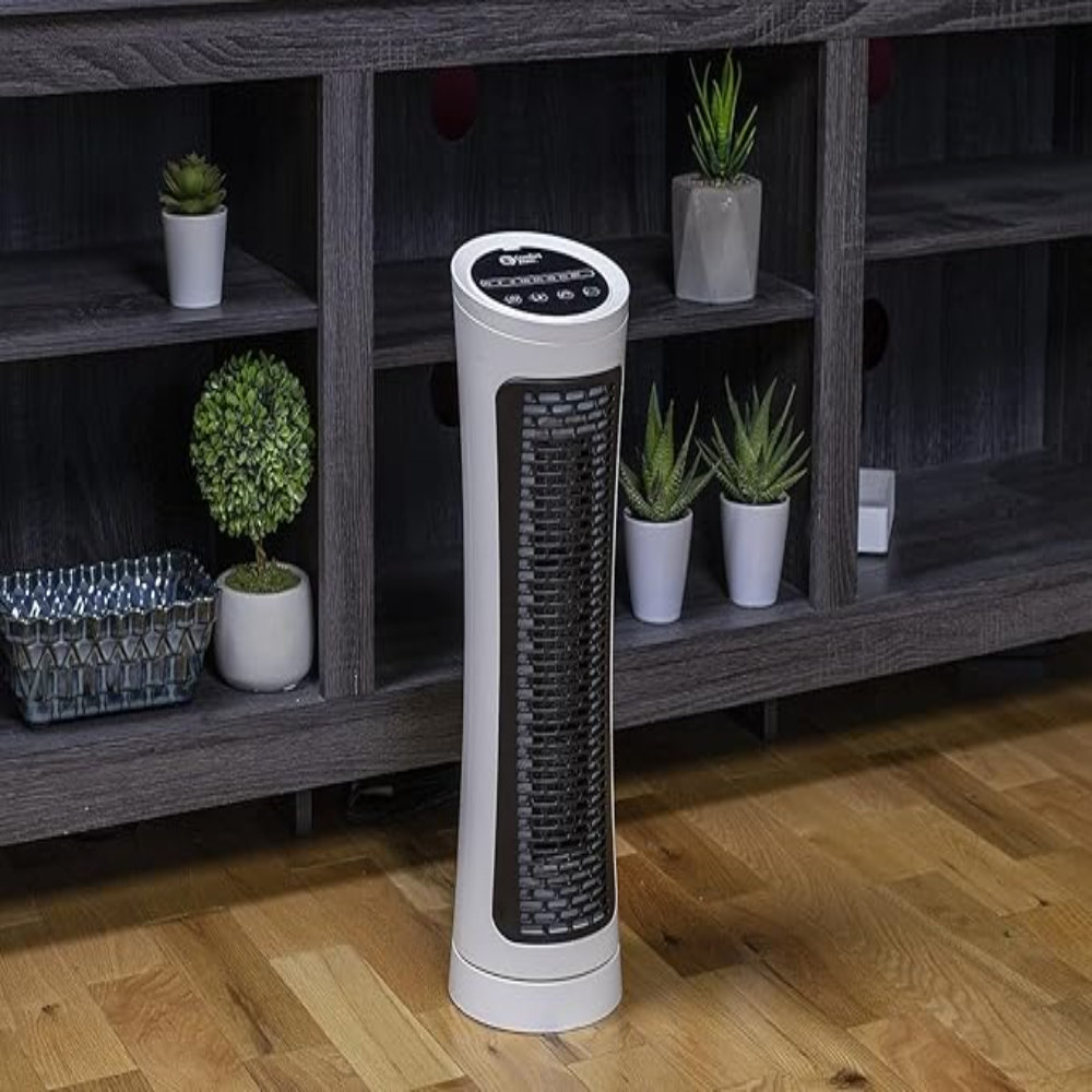 BUILTCO Comfort Zone Electric Oscillating Digital Tower Space Heater ...