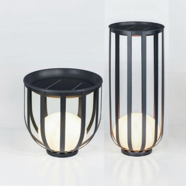 VIVZONE Solar Powered Outdoor Integrated LED Plant Stand Set | Wayfair