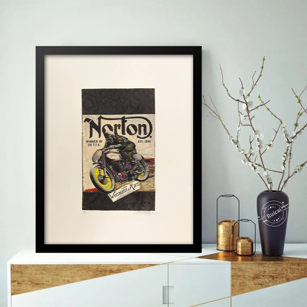 Venice Beach Collections Vintage Norton Motorcycles Est. 1898 Framed ...