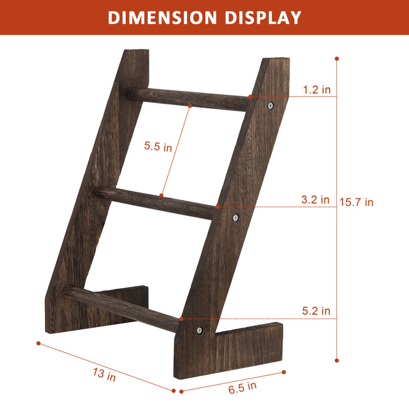 Loon Peak® Chaitan Brown Tiered Shelf with Towel Bar | Wayfair