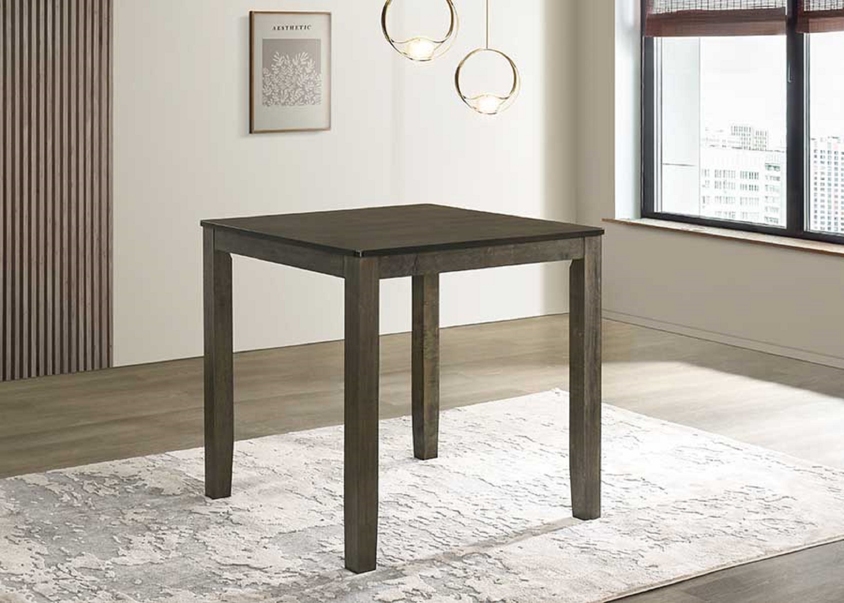 Lark Manor™ Modern 1Pc Counter Height Gray Color Square Shape Table ...