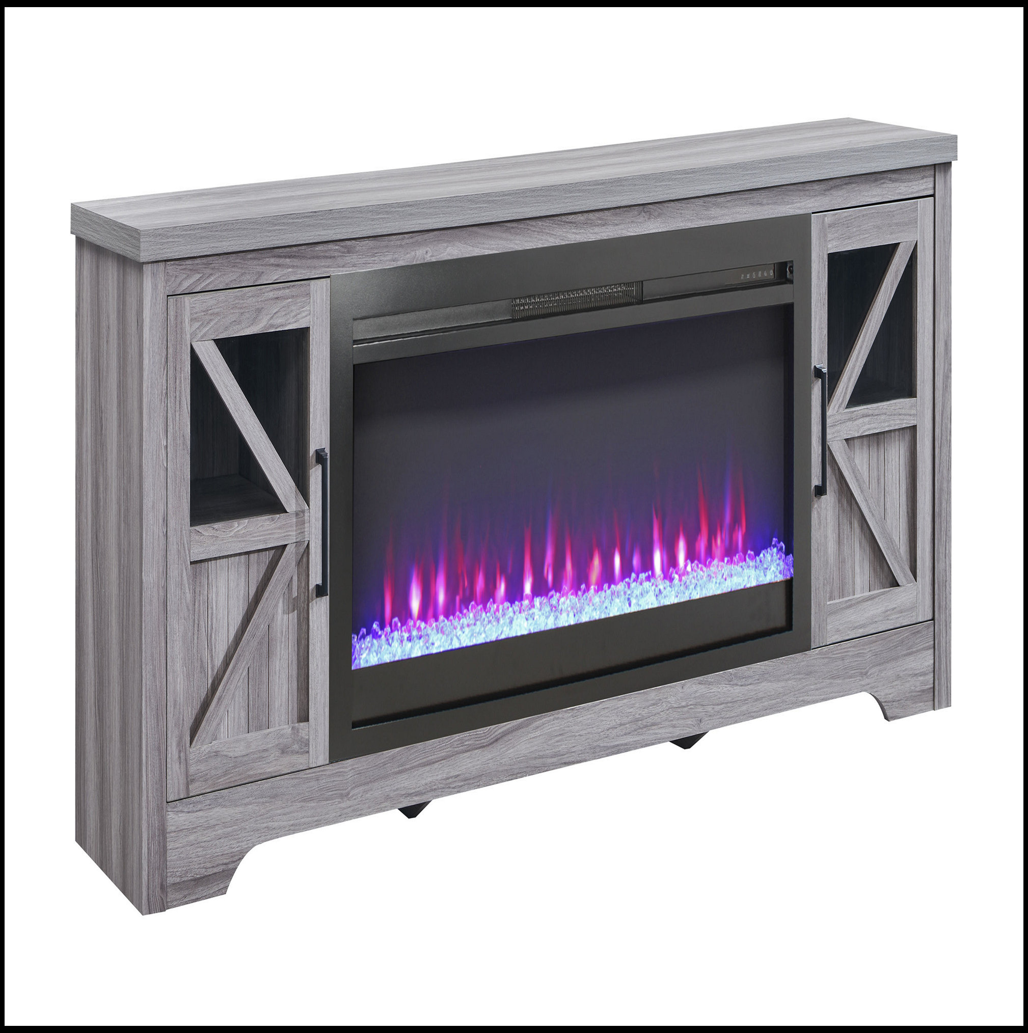 Orren Ellis 75" Fireplace TV Stand For Tvs Up To 80",With 44" Electric ...