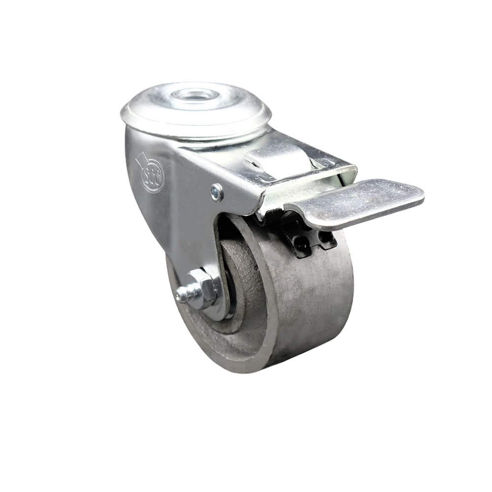 Service Caster Semi Steel Bolt Hole Caster with Total Lock Brake | Wayfair
