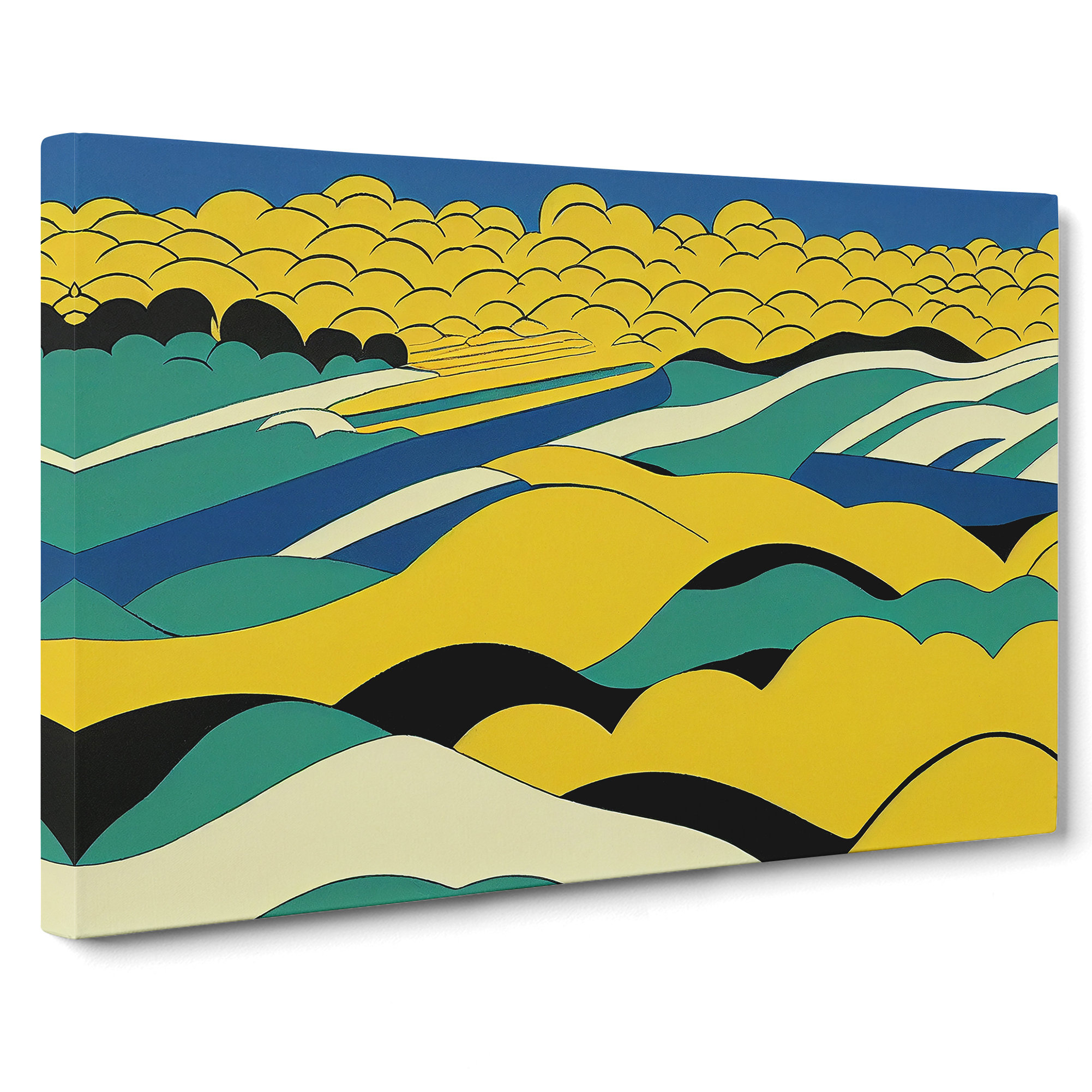 George Oliver Pop Art Meadow Landscape Vol.3 Abstract - Wrapped Canvas ...