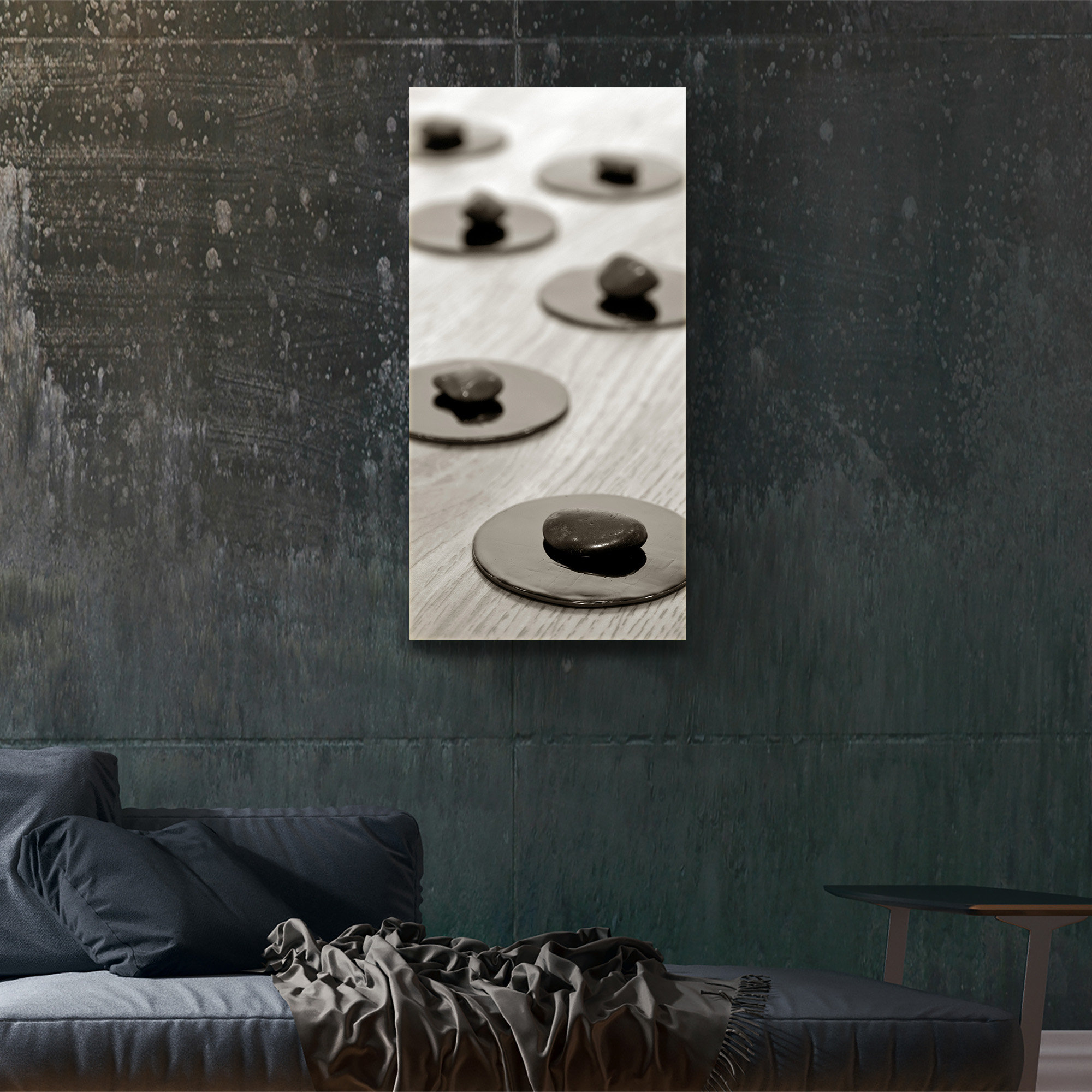 Luxury Design Living Zen Stones On Glass Print | Wayfair