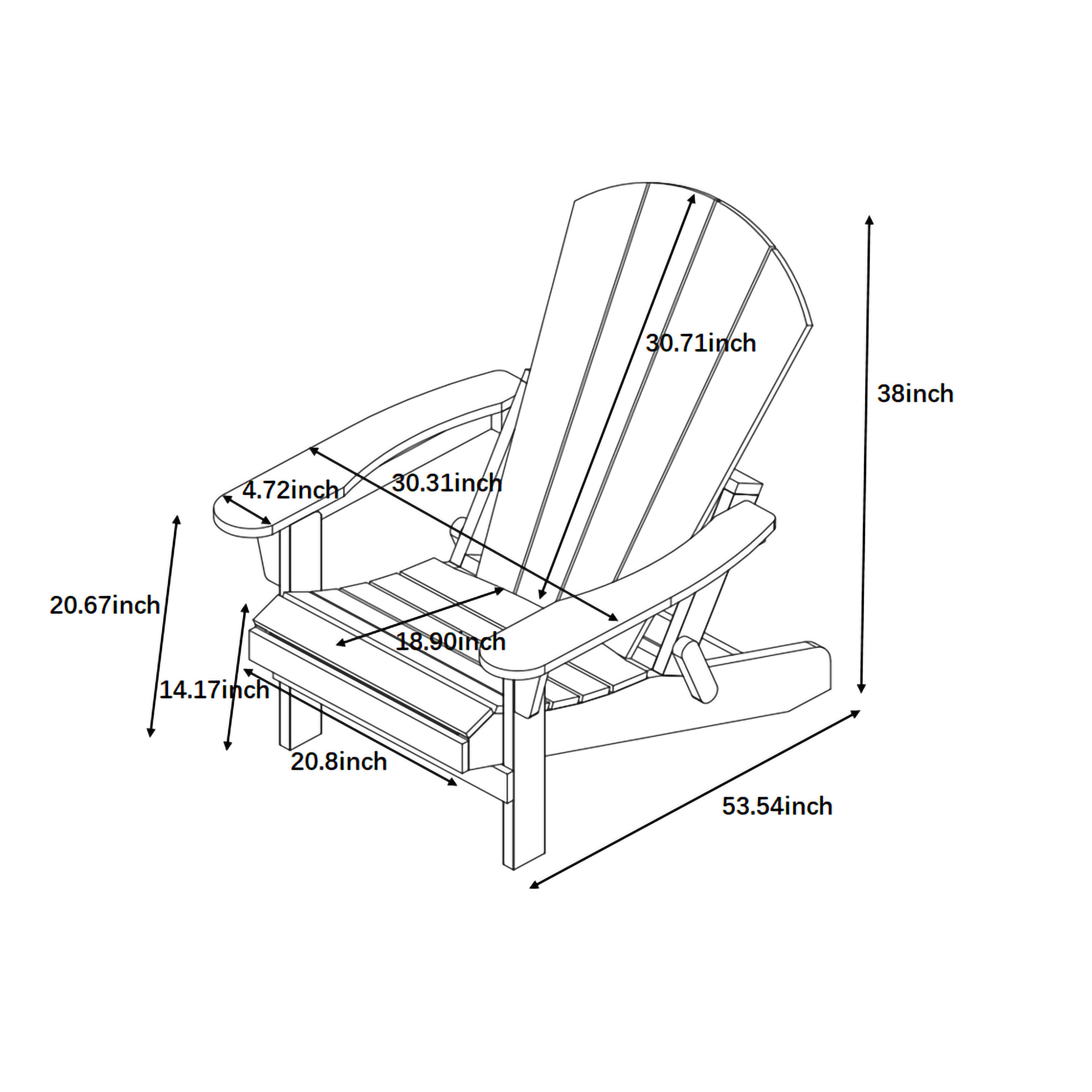 Rosecliff Heights Hurley Morphew Plastic/Resin Folding Adirondack Chair ...