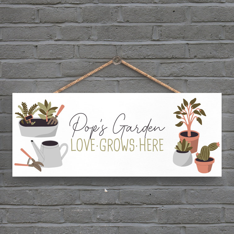 Happy Larry Garden Pops Garden Love Grows Here Signs and Plaques ...