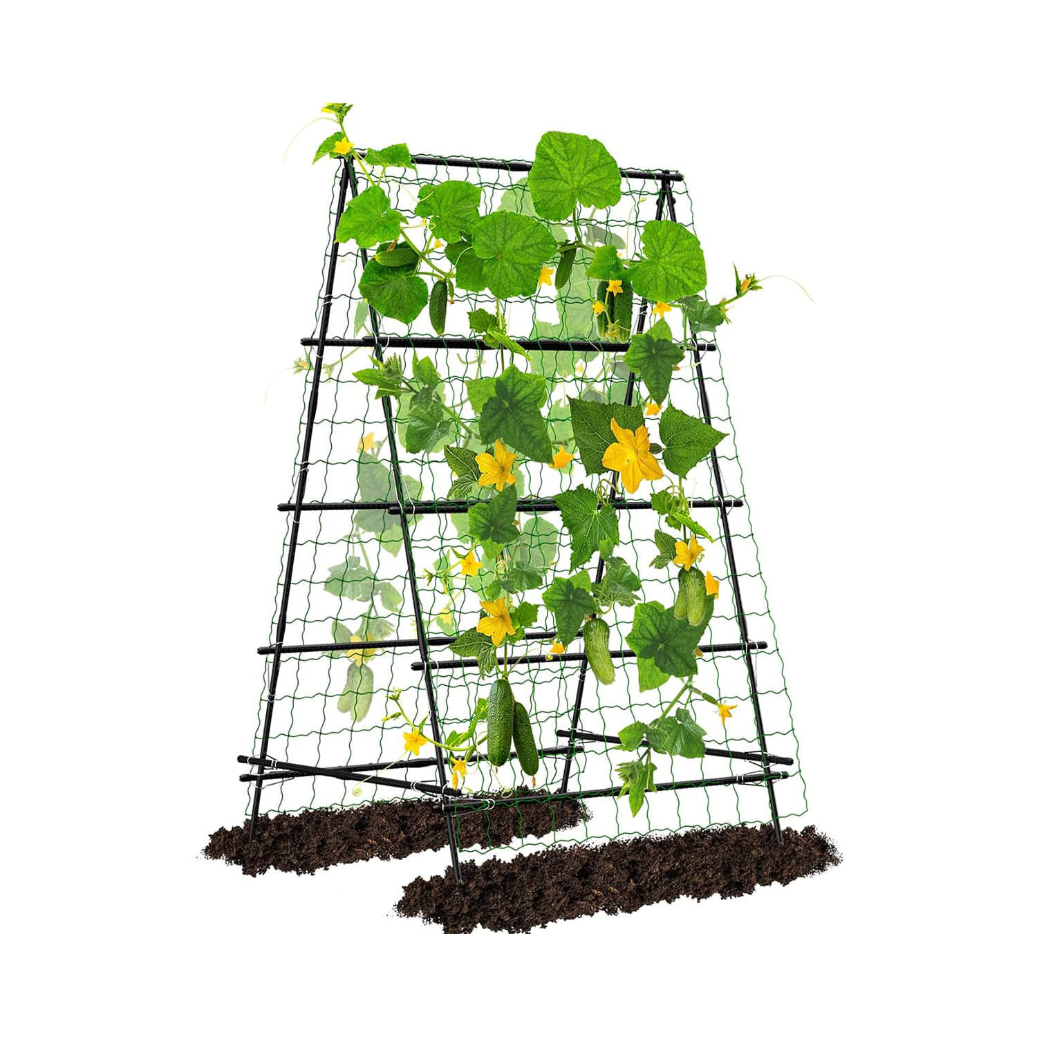 Arlmont & Co. Cucumber Trellis For Climbing Plants, A-Shaped Frames ...
