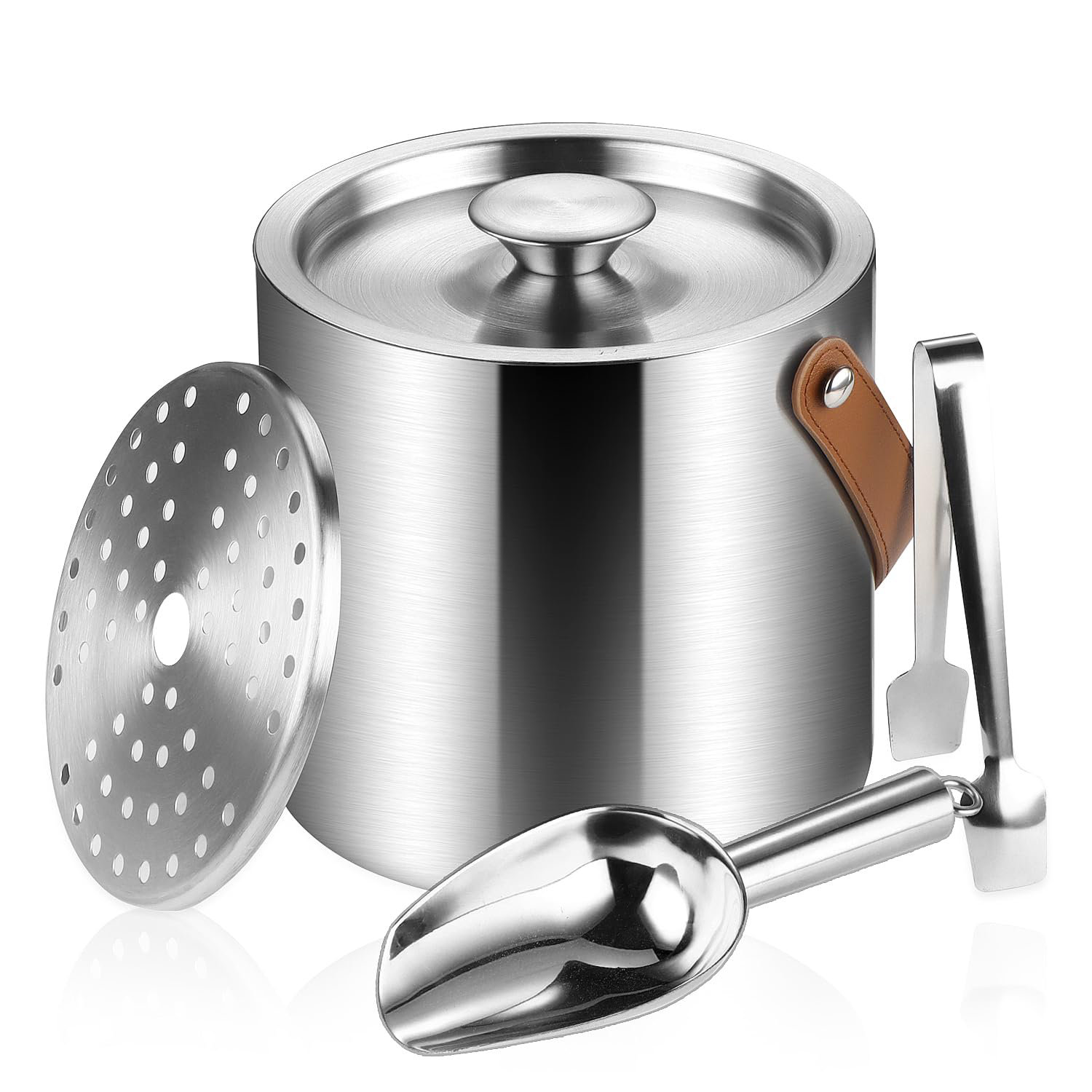 Latitude Run® Double-Wall Vacuum Insulated Ice Bucket With Lid, Scoop ...