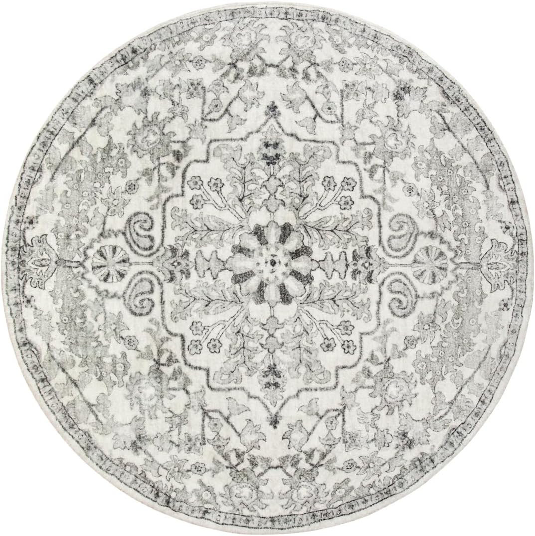 Charlton Home® Round Seline Round 4' X 4' Area Rug | Wayfair
