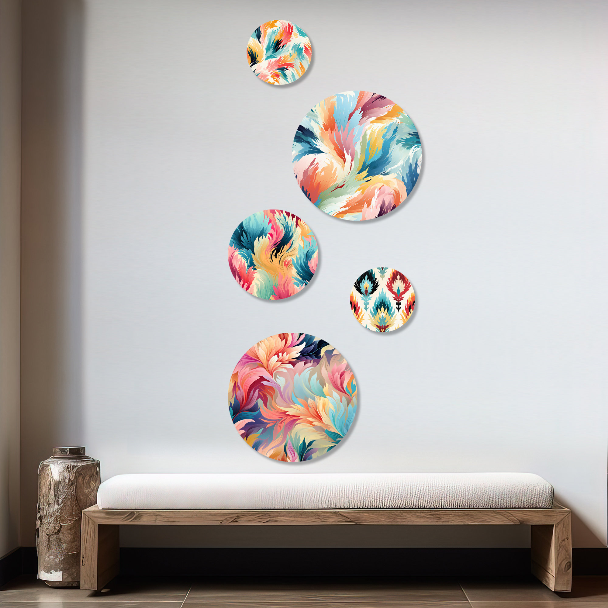 Design Art Colorful Ikat Artistry Whirl Mirage - Abstract Abstract ...