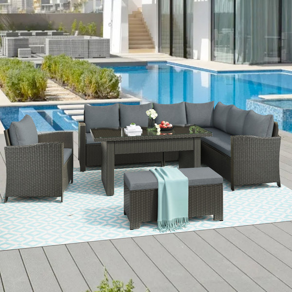 Red Barrel Studio® Bremond 7 - Person Outdoor Seating Group with ...