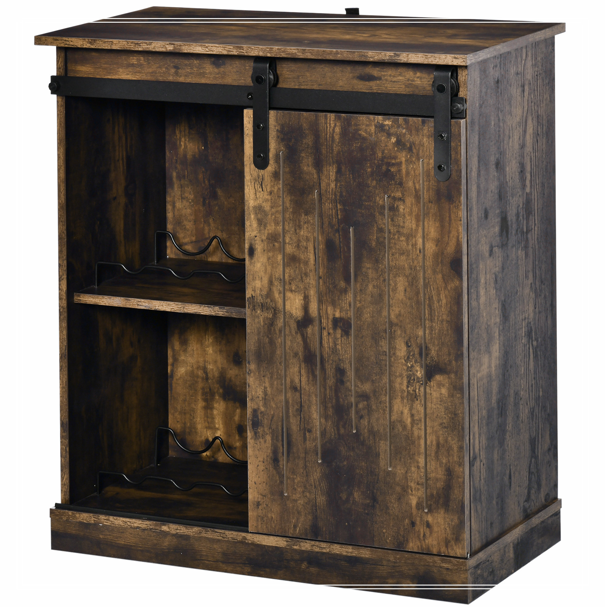 Rosalind Wheeler Industrial Wine Cabinet, Sideboard Storage Cabinet ...