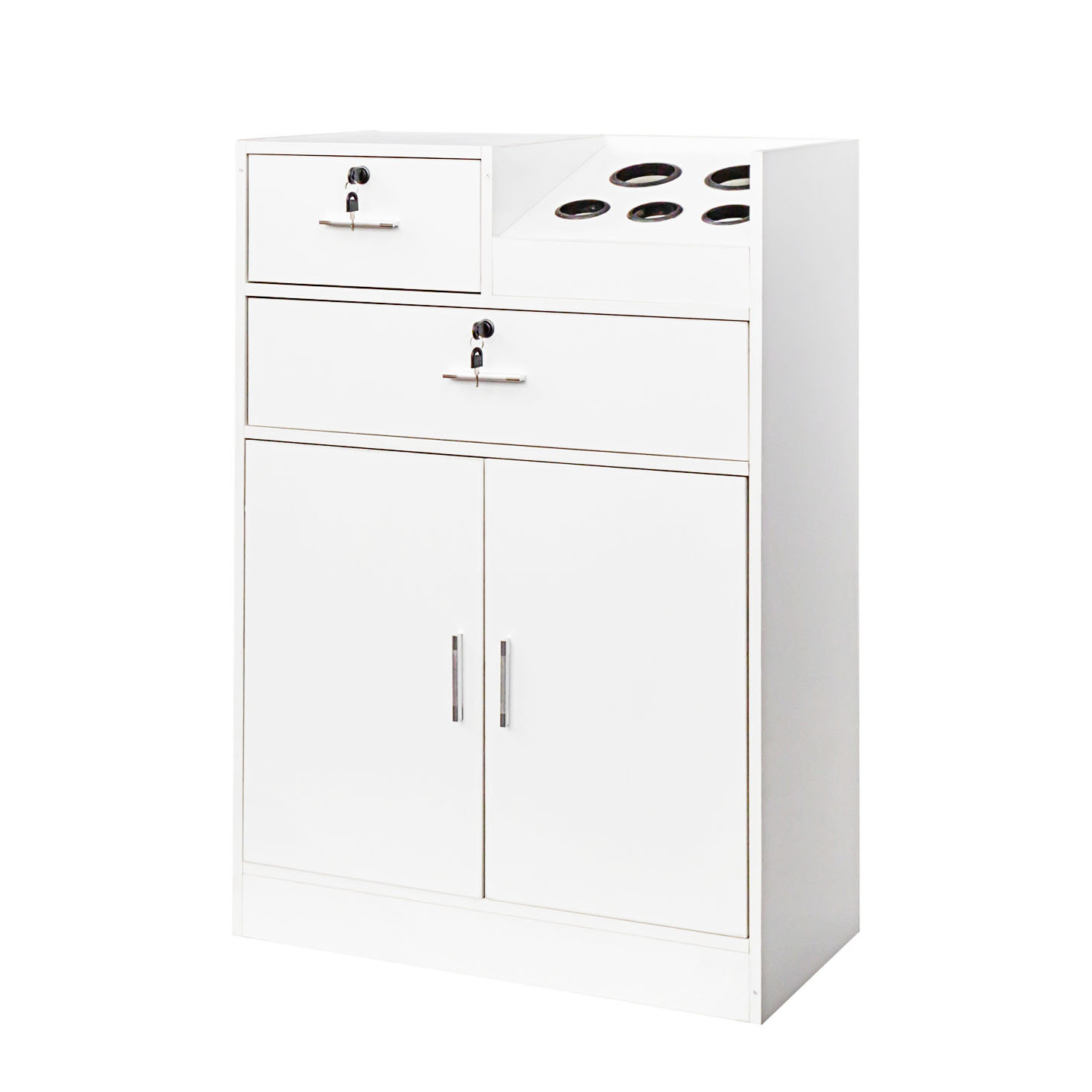 Latitude Run® Locking Beauty Salon Storage Cabinet, Entryway Cabinet ...