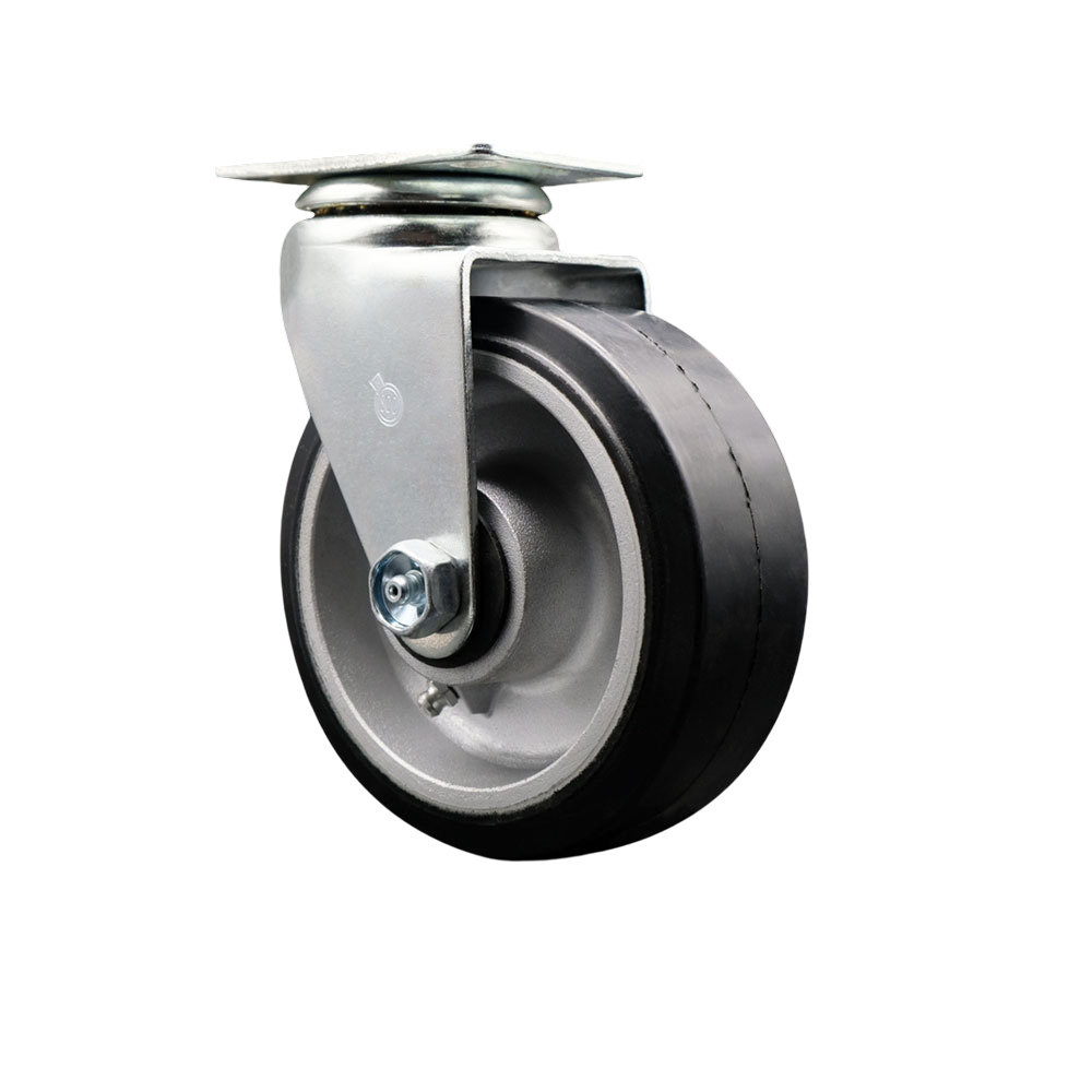Service Caster Rubber Aluminum Caster with Roller Bearing | Wayfair