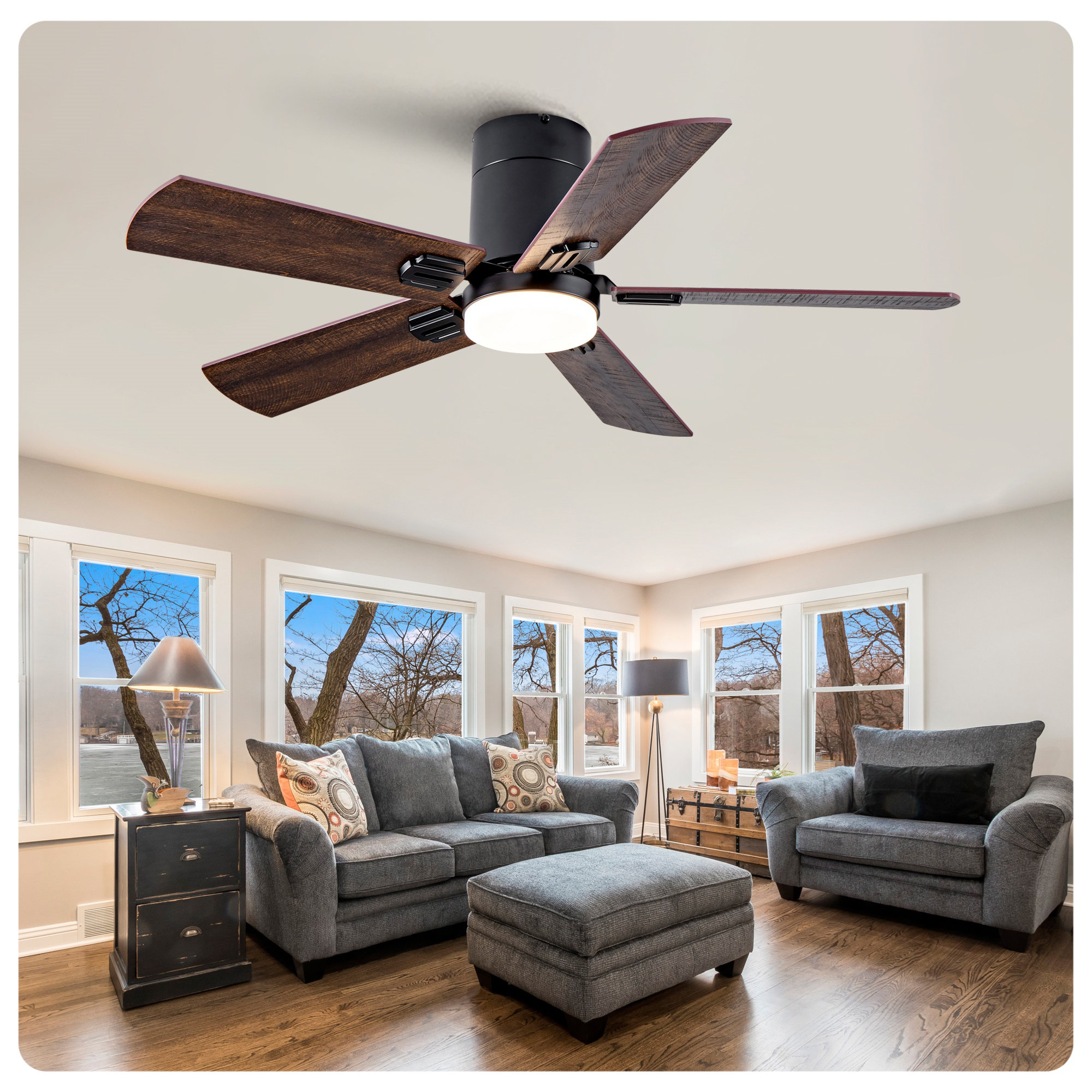 Ivy Bronx Ceiling Fan With Light | Wayfair