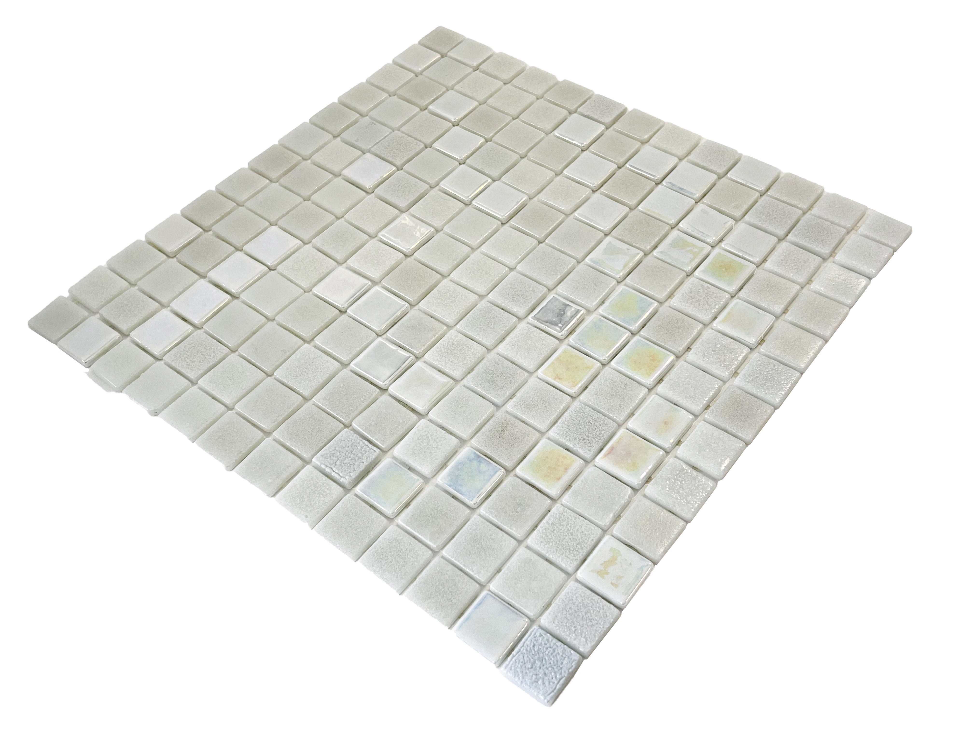 Tile Cart 13" x 13" Glass Mosaic Shimmer Glass Mosaic Wall Floor Use ...