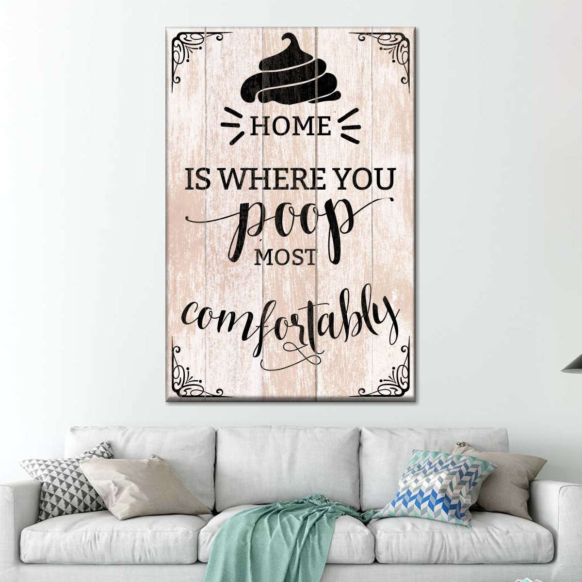 Trinx Home Poop Typography Canvas Print - Wayfair Canada