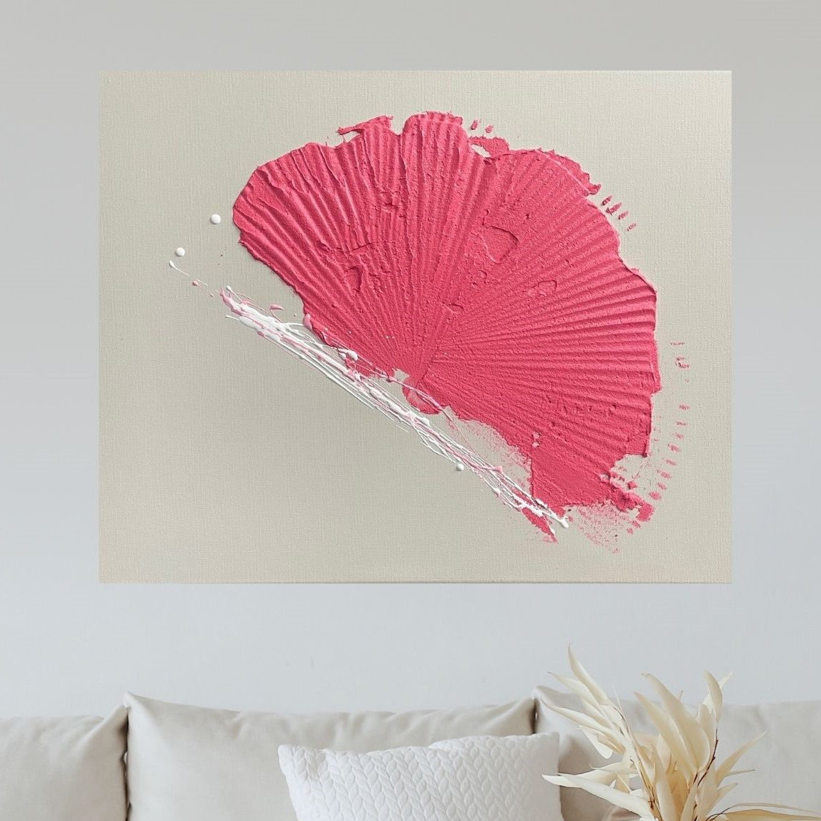 Ebern Designs Hot Pink Butterfly | Textured Canvas | Wayfair.co.uk