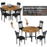 George Oliver 5-Piece Dining Set, Compact Mid-Century Modern Kitchen ...