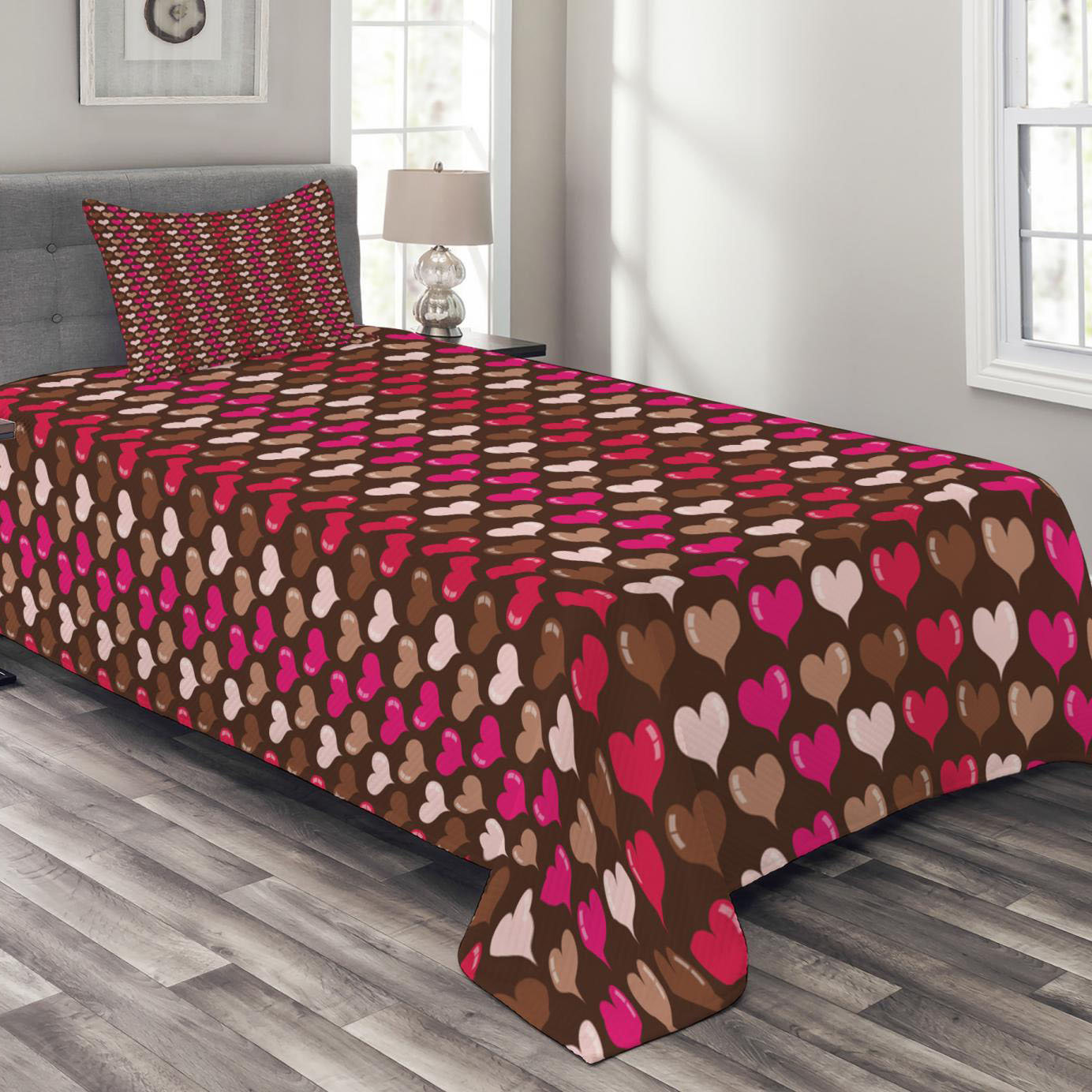 Ambesonne Abstract Abstract Red/Brown/Fuchsia Microfiber Modern ...