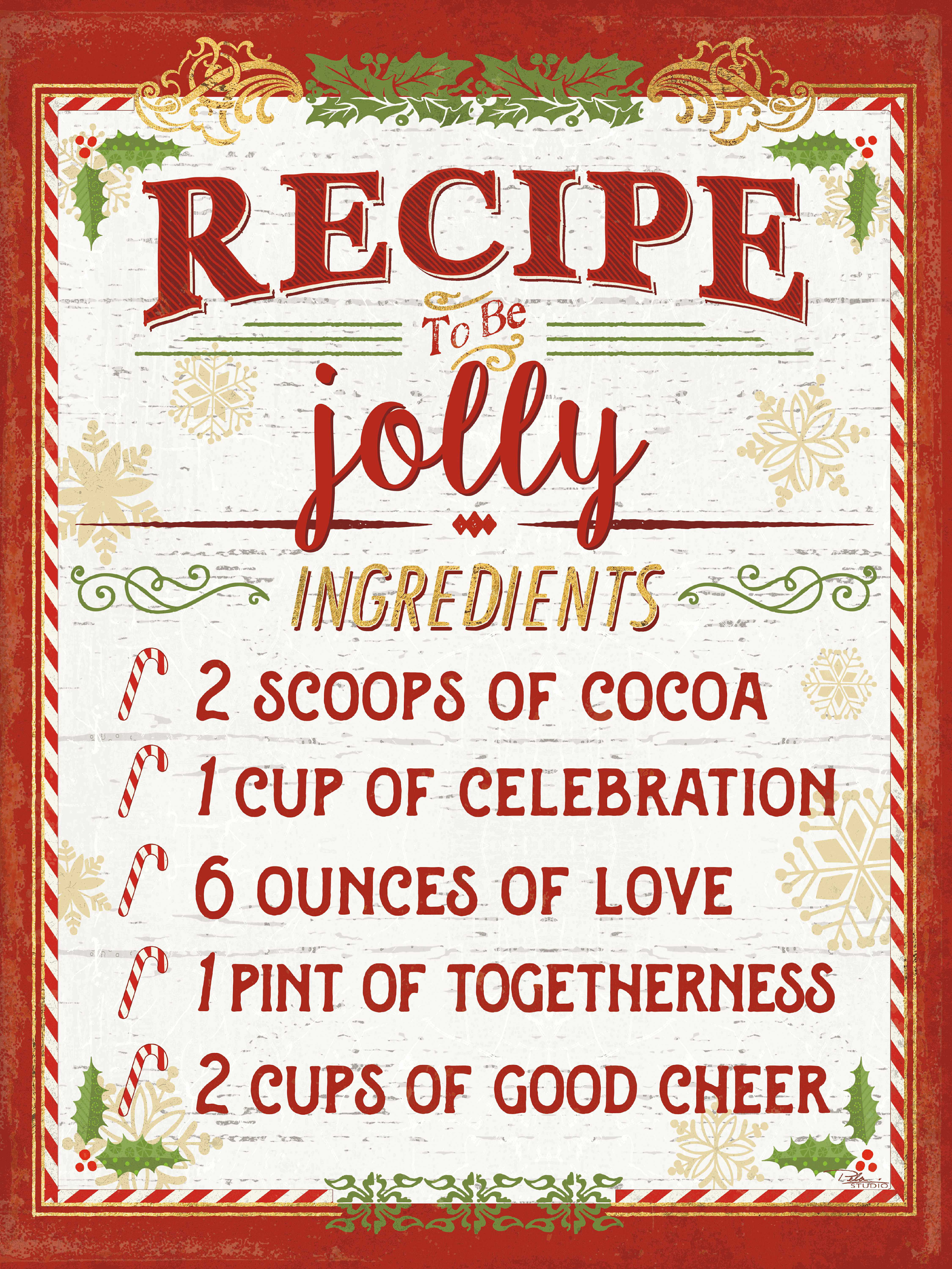 The Holiday Aisle® Holiday Recipe III Script by Pela Studio - Wrapped ...