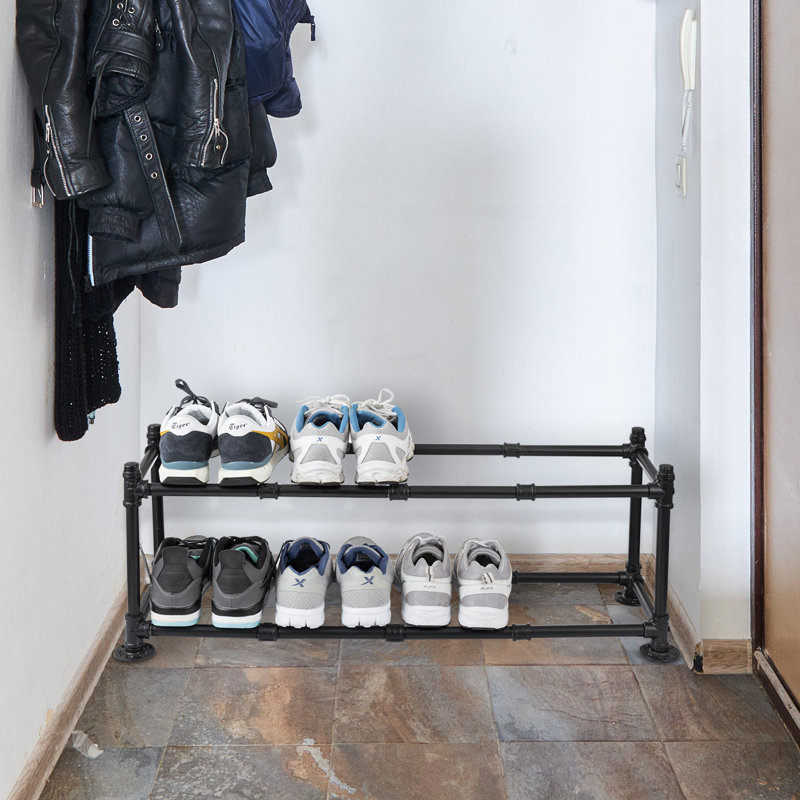 Williston Forge 8 Pair Metal Pipe Shoe Rack | Wayfair