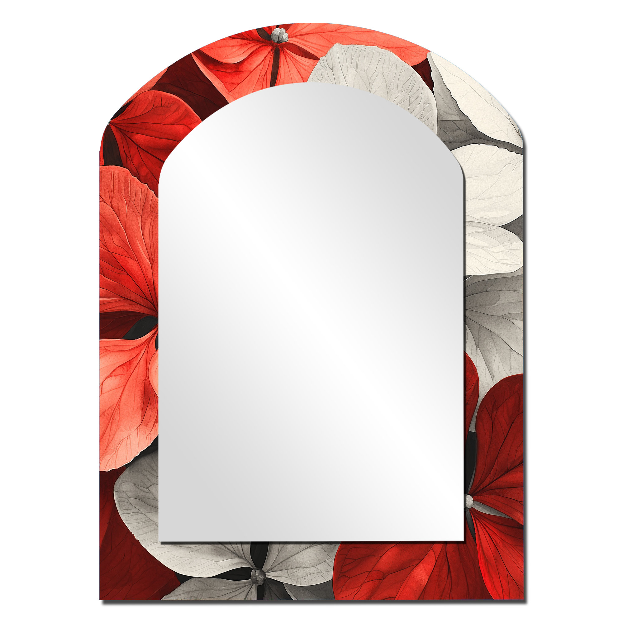 Dakota Fields Monochrome Red Hydrangea Petal Accent I - Floral Arch ...