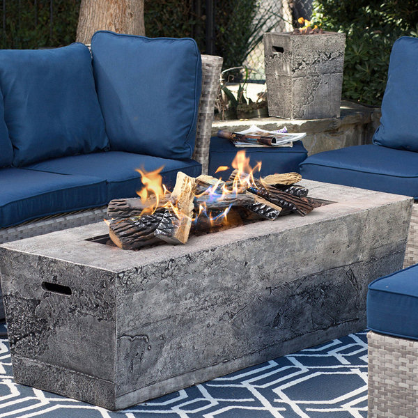 Loon Peak® 10 Piece Large Faux Firepit Logs Stackable Wood Logs ...