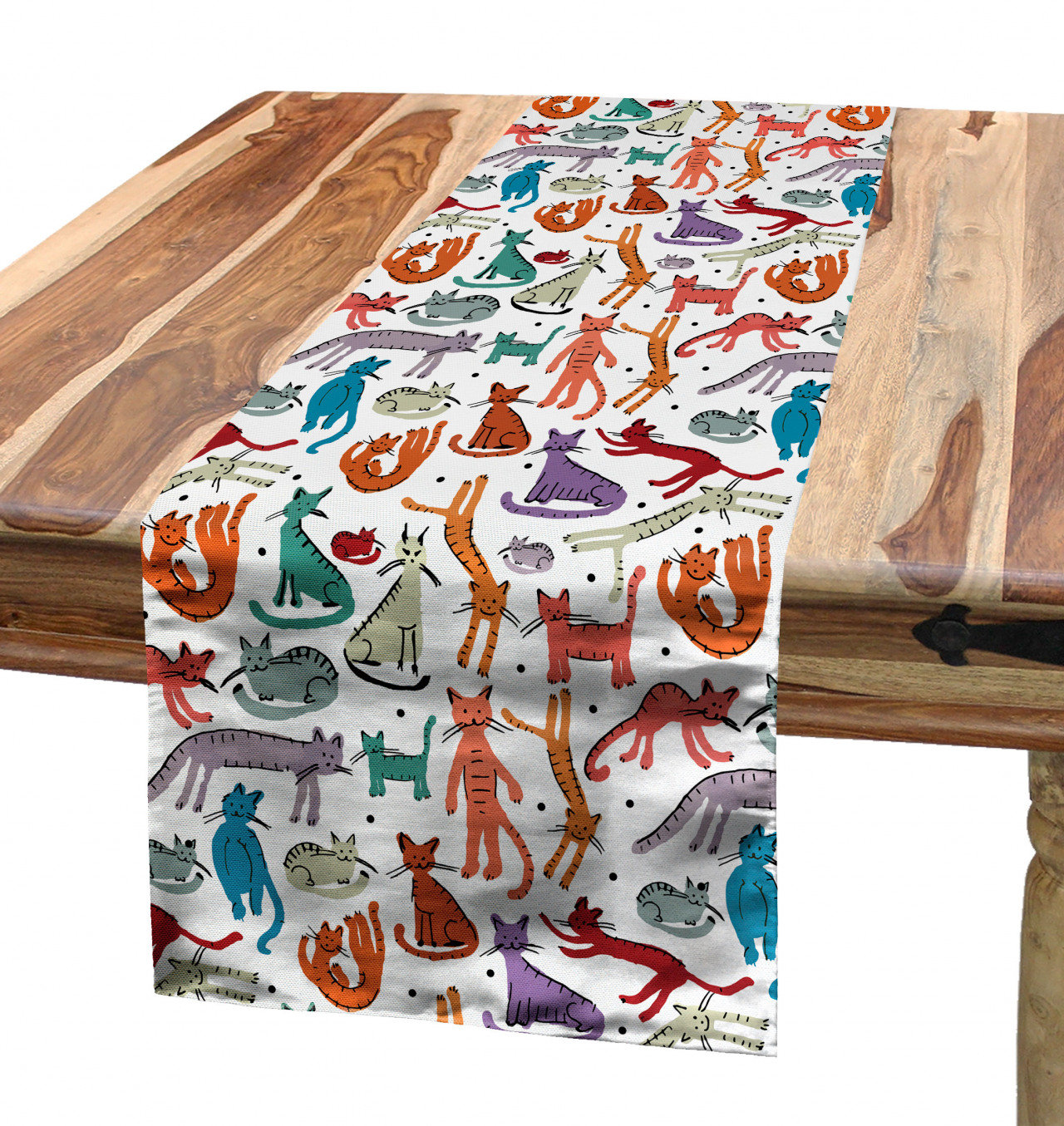 East Urban Home Cats Table Runner | Wayfair