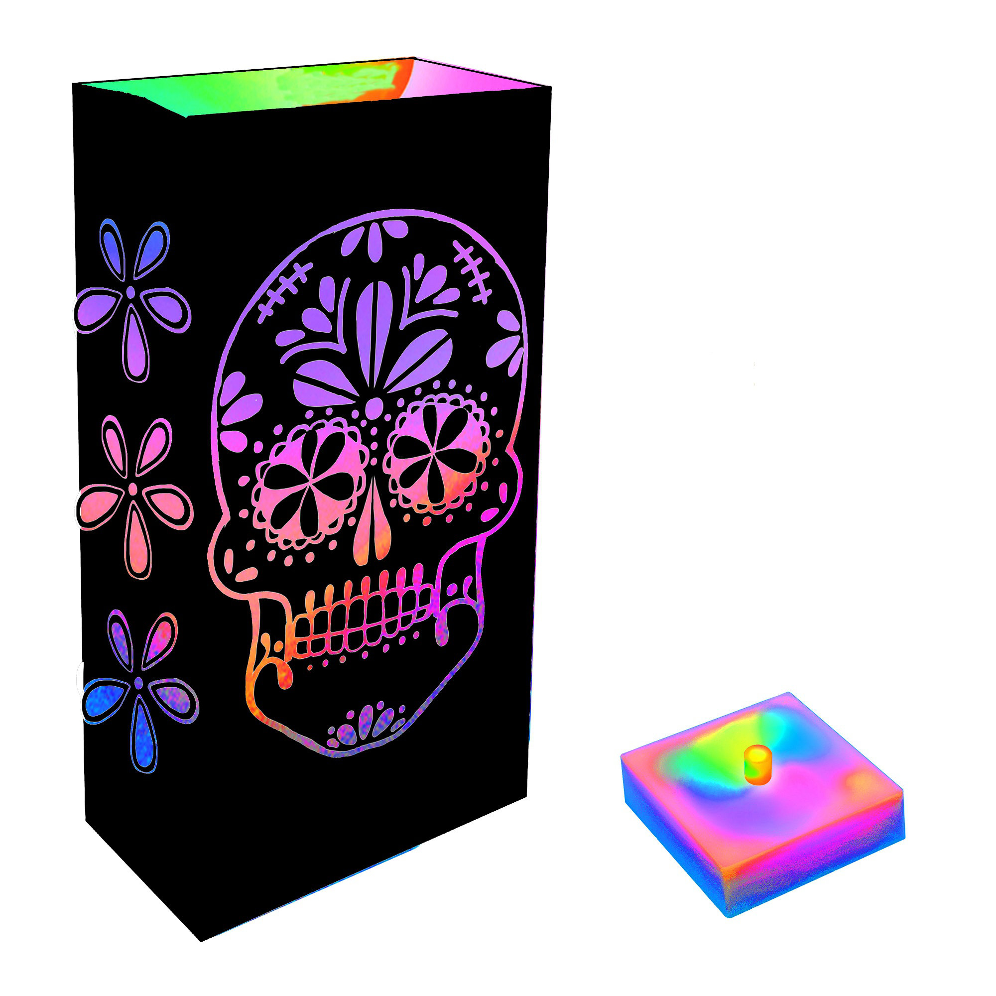 The Holiday Aisle® Battery-Operated LED Luminaria Kit, Colour Changing ...
