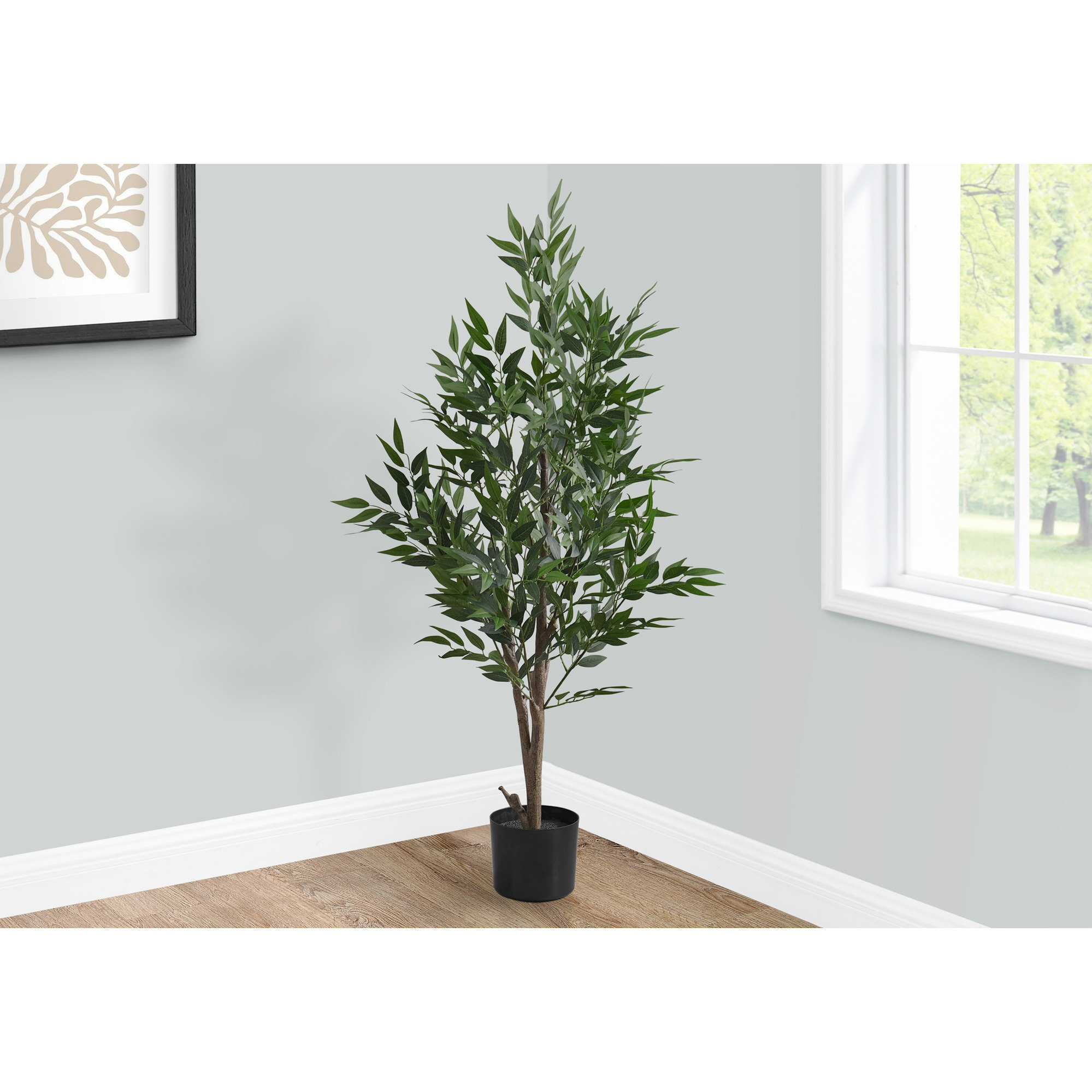 Latitude Run® 47" Tall Faux - Indoor In Black Pot Decoration Greenery ...