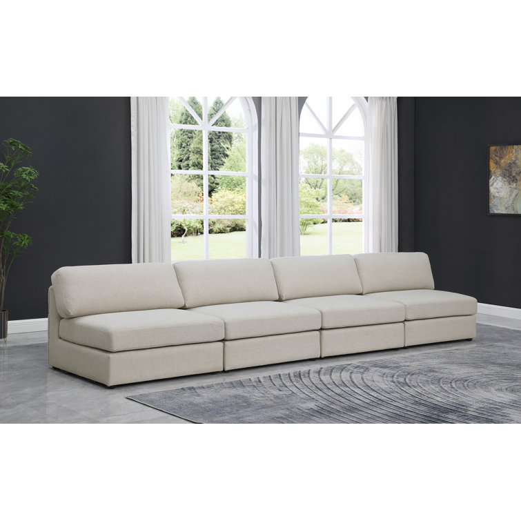 Wrought Studio Hurman 152" Armless Modular Sofa | Wayfair