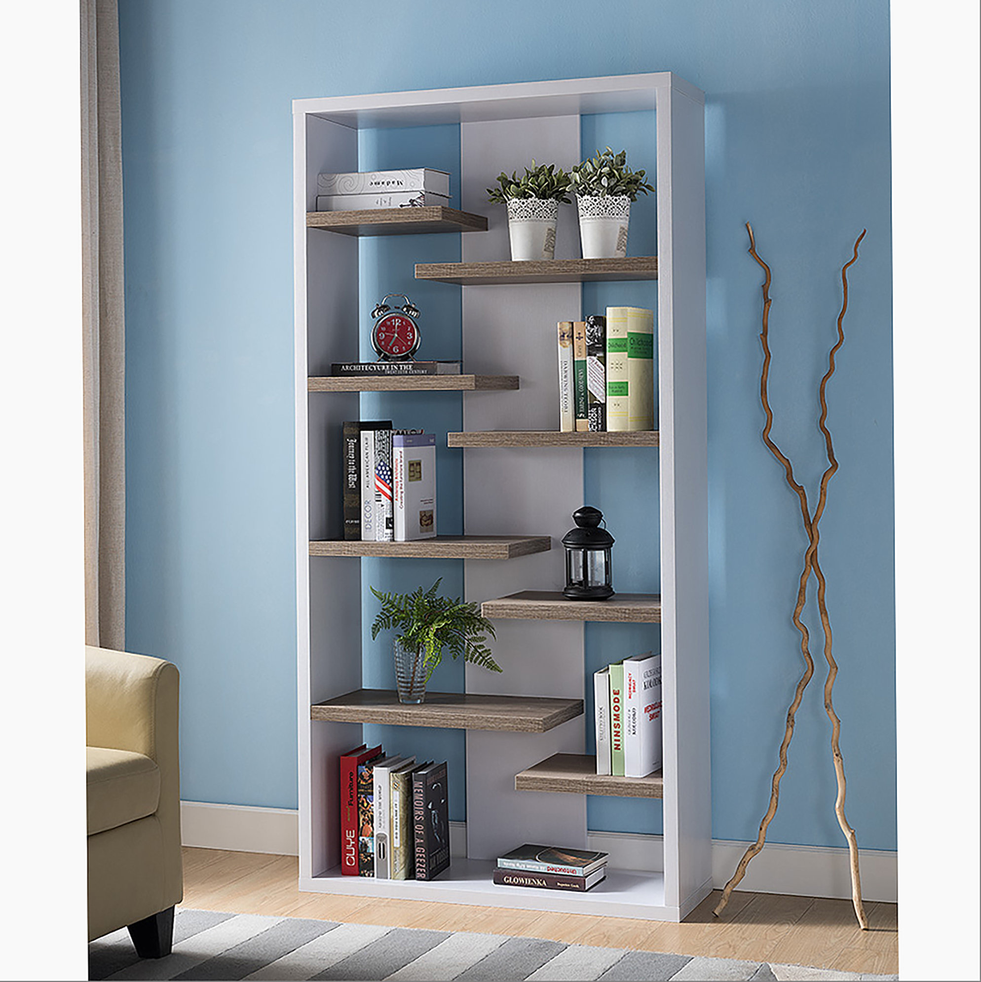 George Oliver Modern Display Cabinet Faux Floating Shelf Display ...
