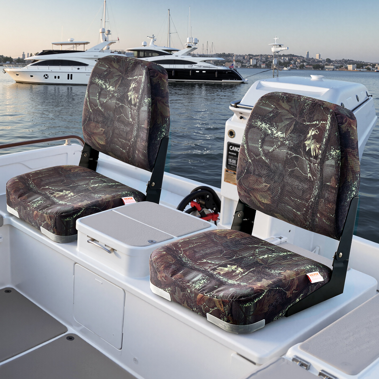 Stellweilan Tessberg Boat Seat Low Backrest Flip Up Boat Seat Sponge ...