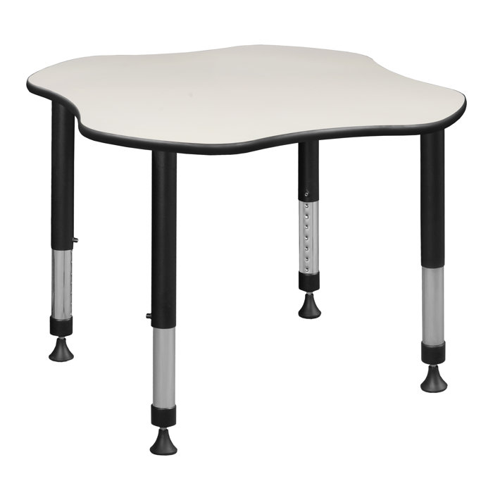 Regency 30 in Clover Shaped Height Adjustable Learning Classroom Desk ...