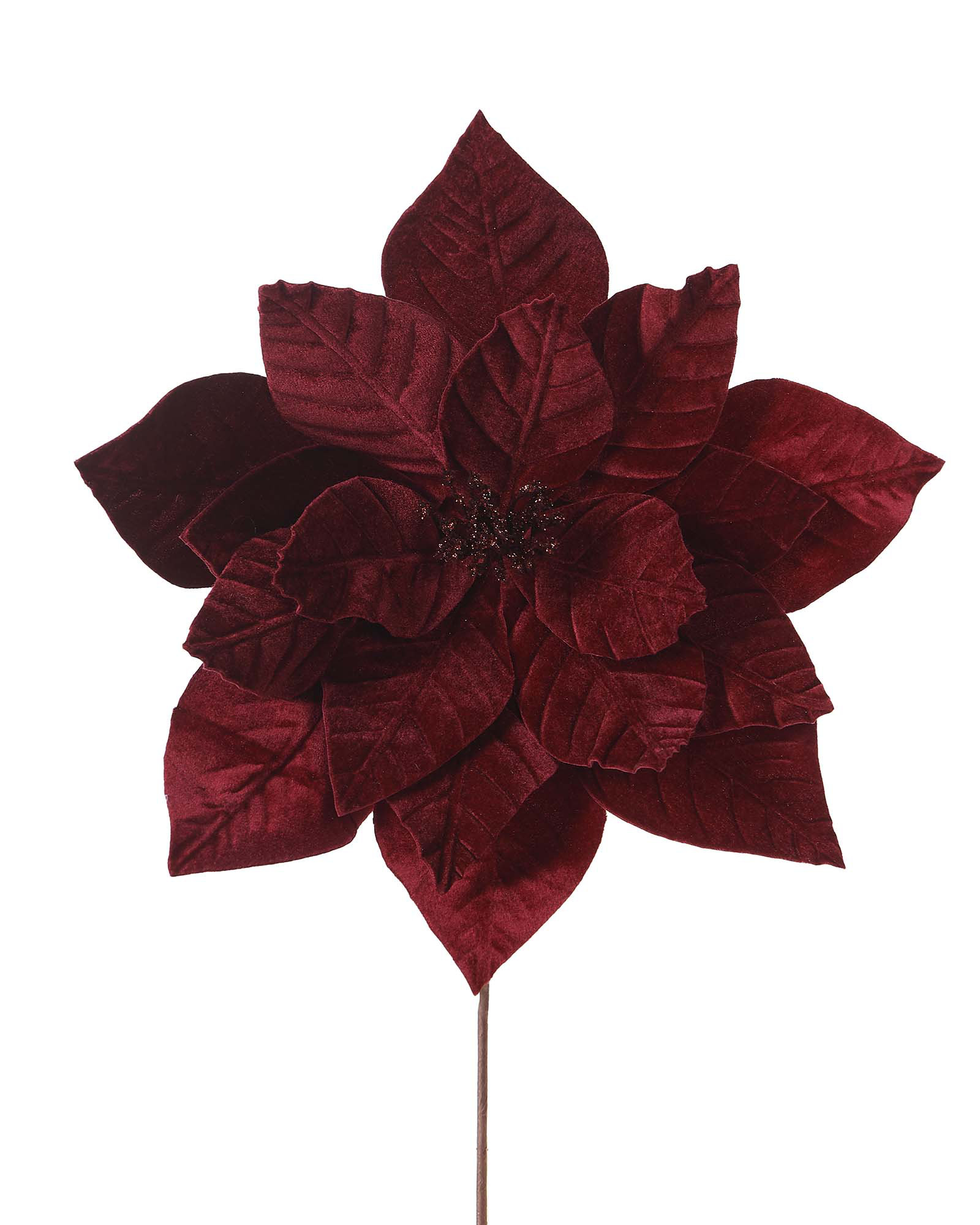 The Seasonal Aisle Burgundy Artificial Poinsettia Flower, 46 cm ...