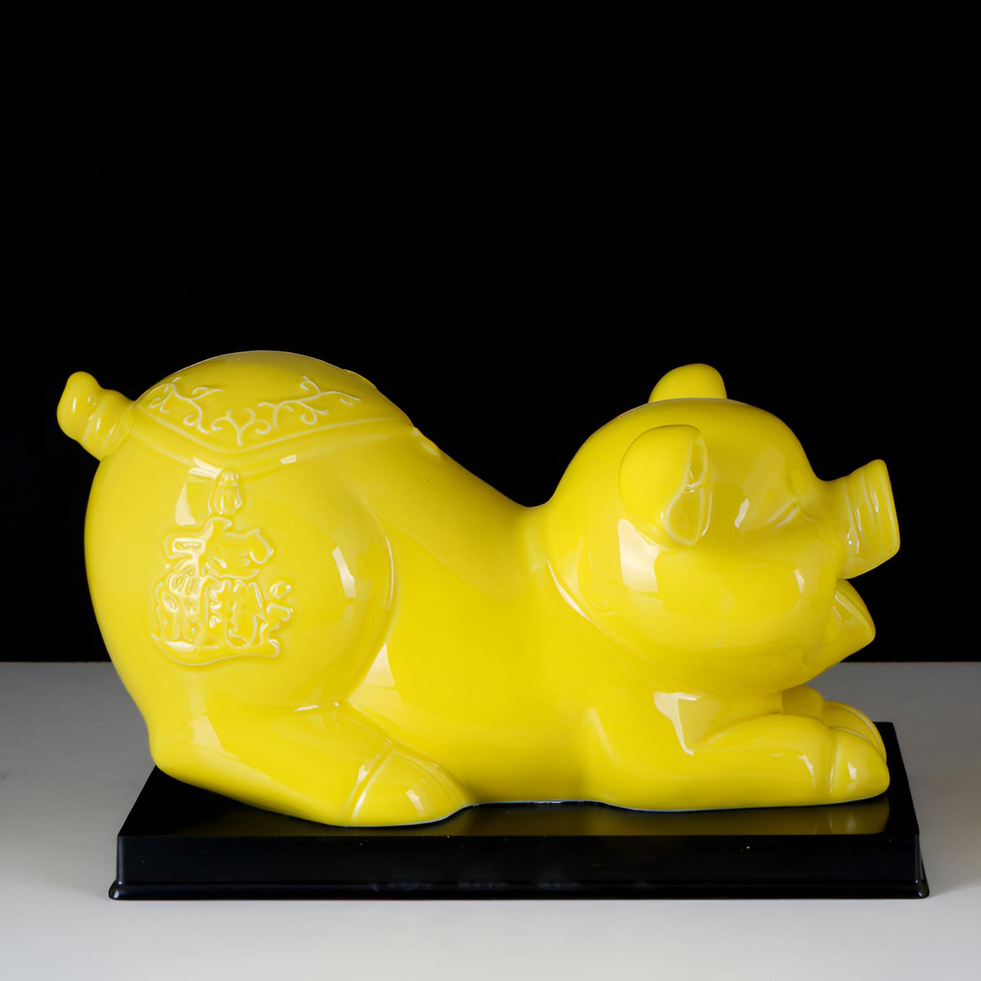 JINXI Lucky Charm Pig Statue - Handmade Ceramic Art | Wayfair