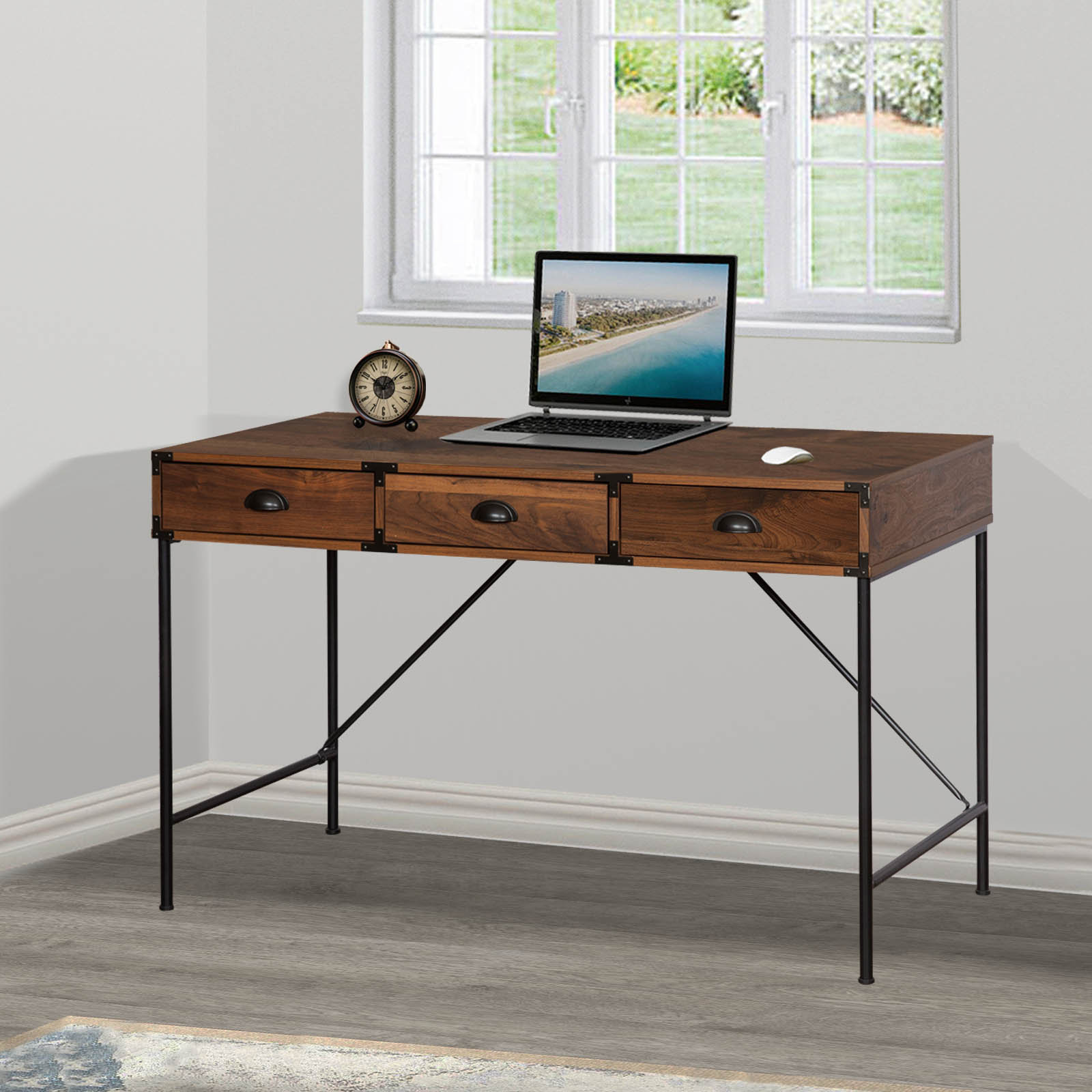 GUADALUPE Greber 47.3'' W Height Adjustable Rectangle Writing Desk ...