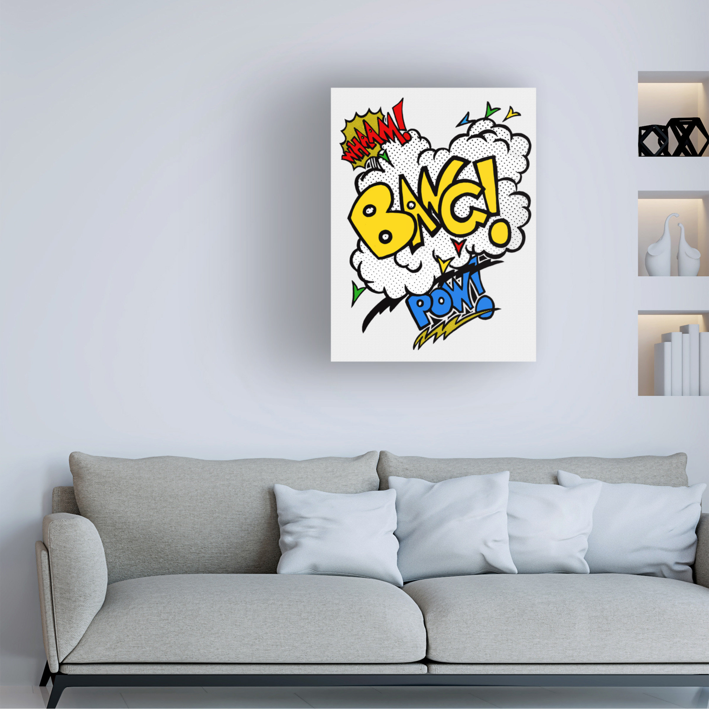 Trinx Wham Bang Pow Combo Cut Out On Canvas by RetroPlanet Print | Wayfair