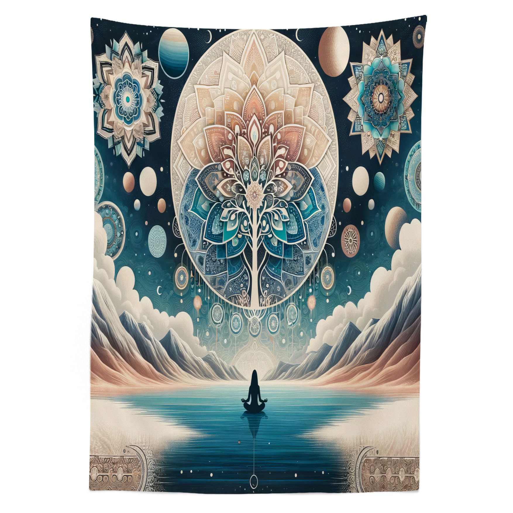 Red Barrel Studio® Iorwerth Rectangle Mandala Polyester Tablecloth ...