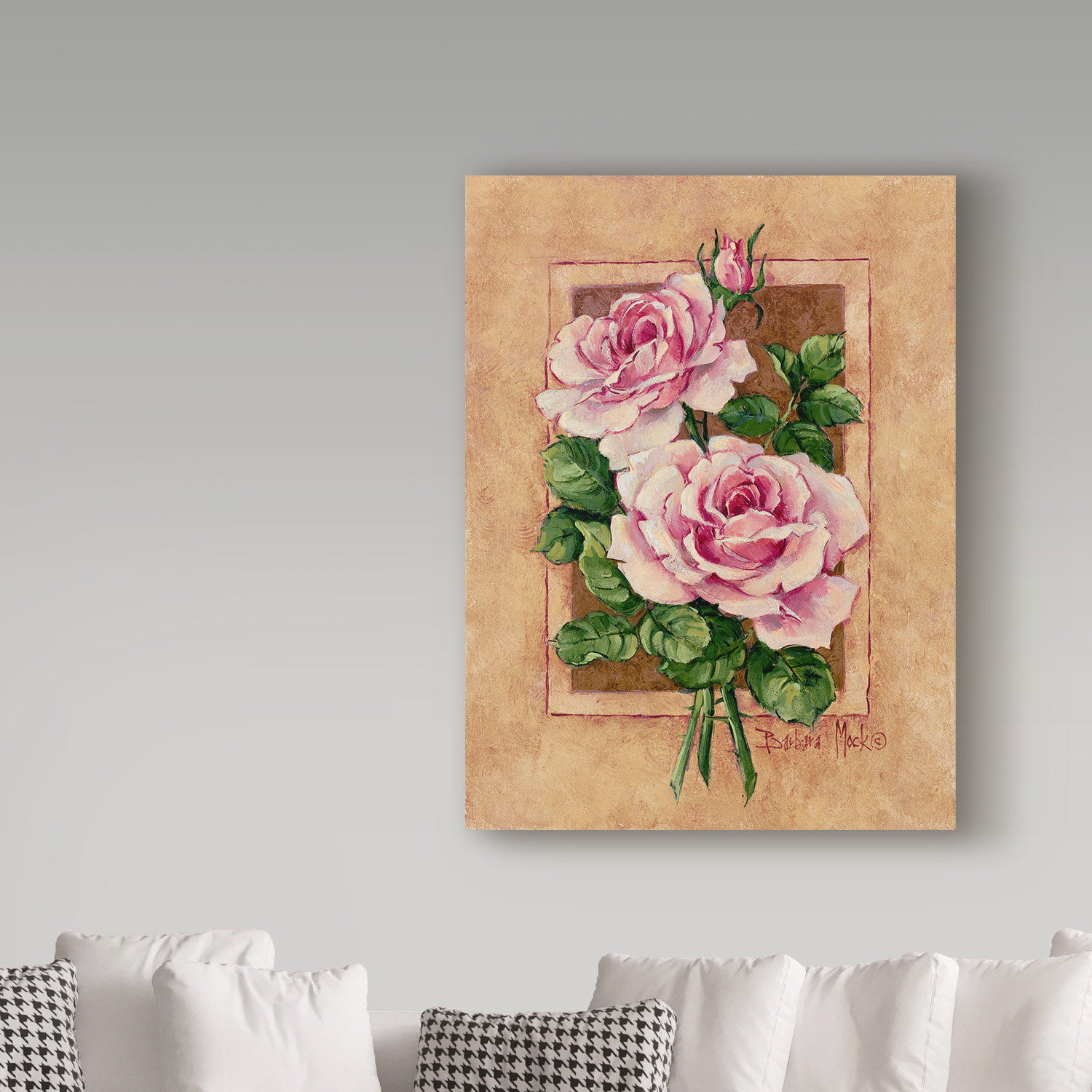 Winston Porter 'Rose Fresco' Acrylic Painting Print on Wrapped Canvas ...